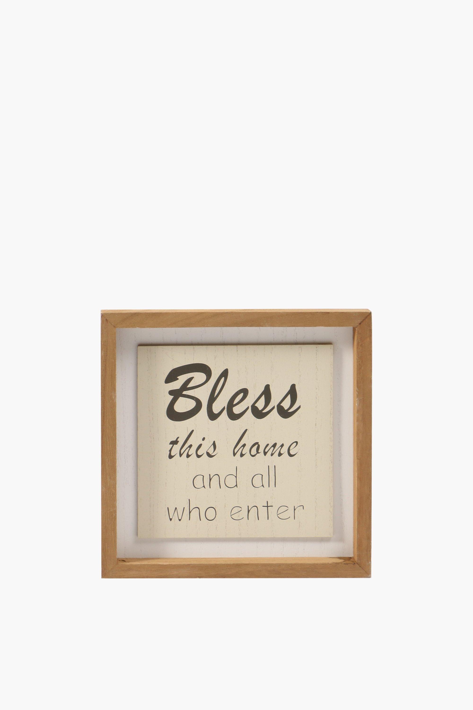 Bless Wooden Sign