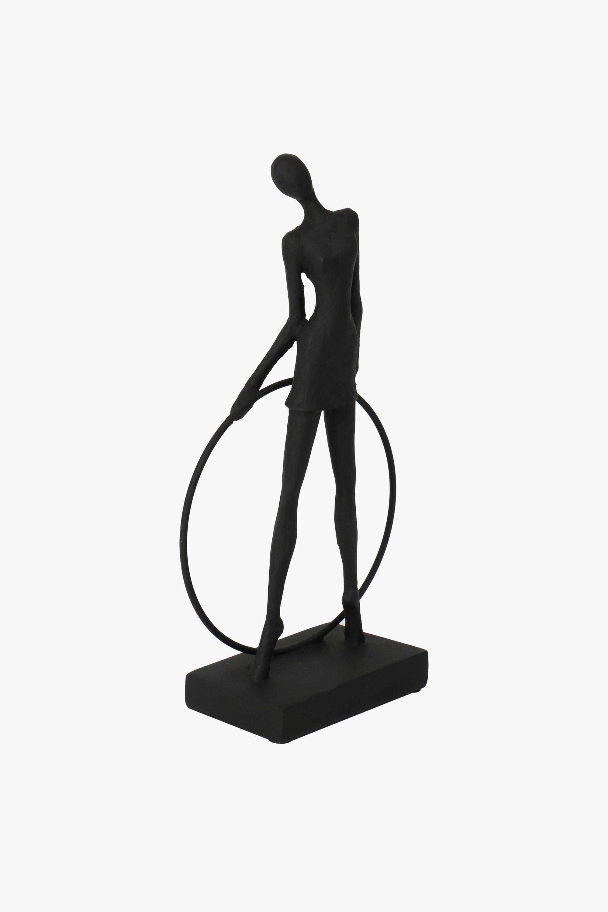 Lady Hoop Decor Statue