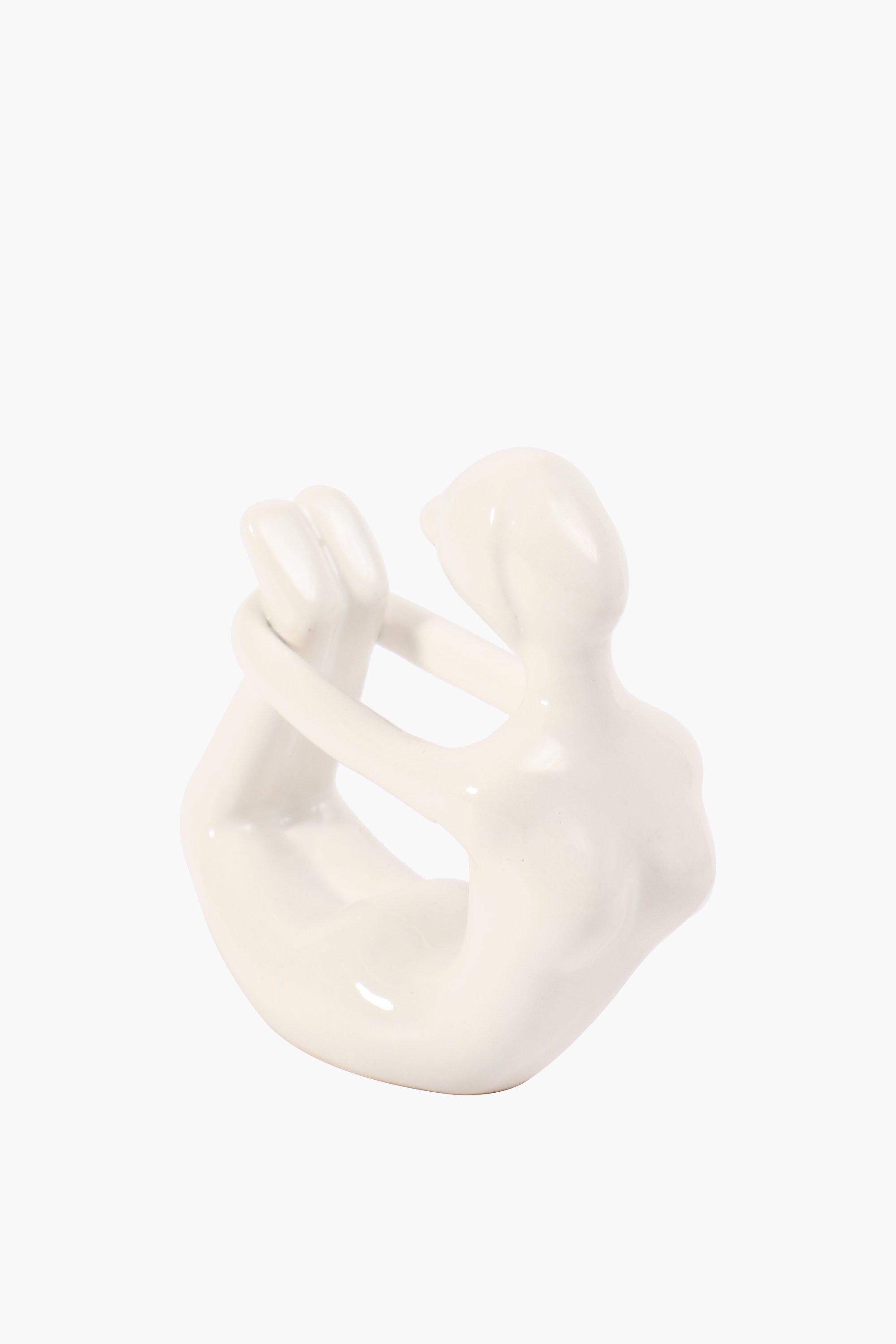 Ceramic Yoga Stretch Statue, 9cm