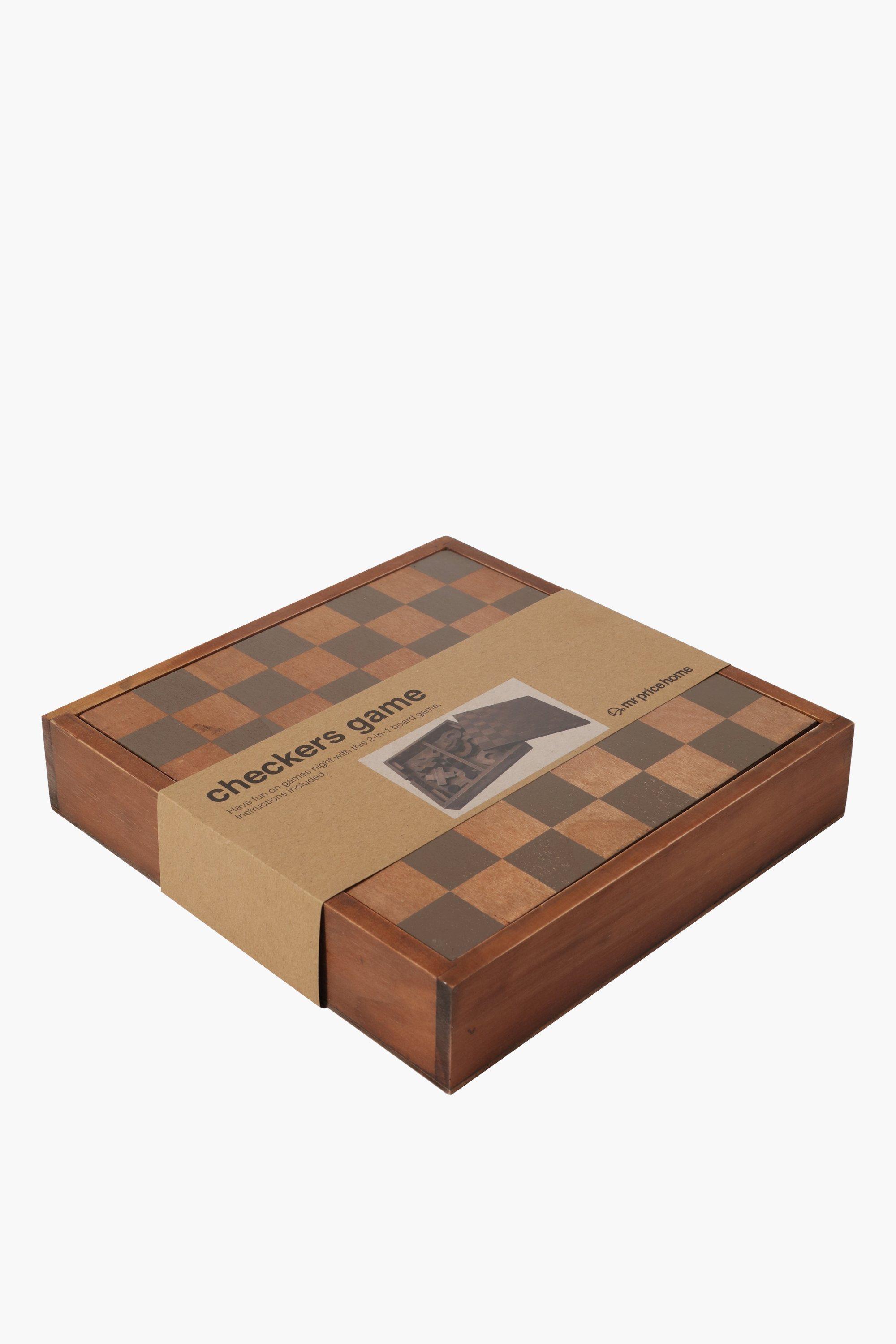 Wooden Checkers Set