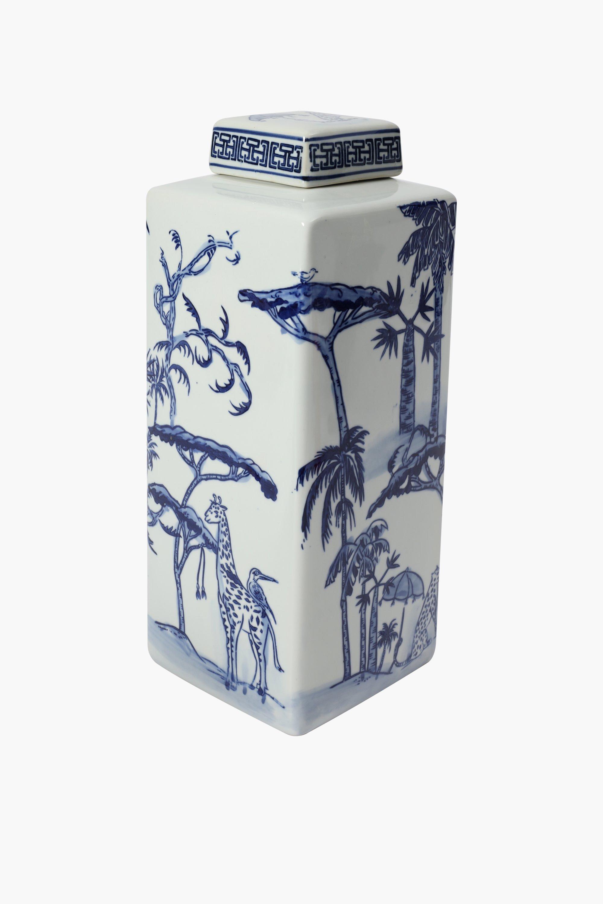 Wildling Delft Ginger Jar