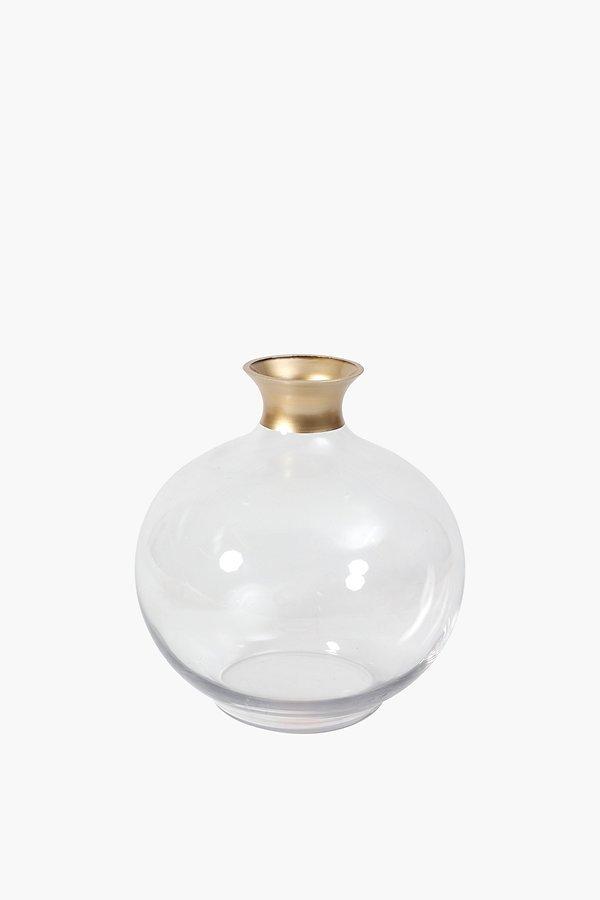 Gold Neck Glass Vase Medium