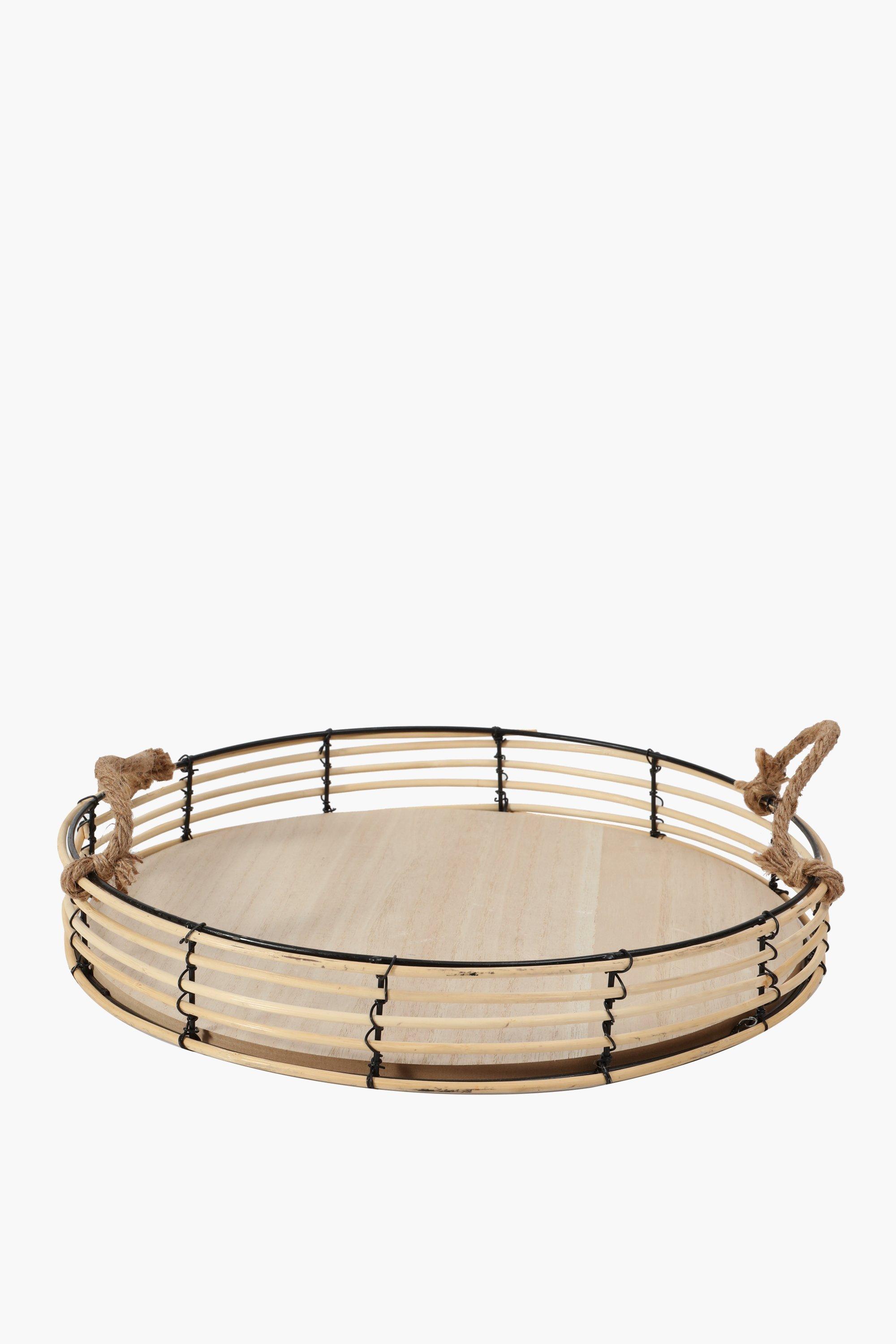 Bamboo Rope Handle Tray