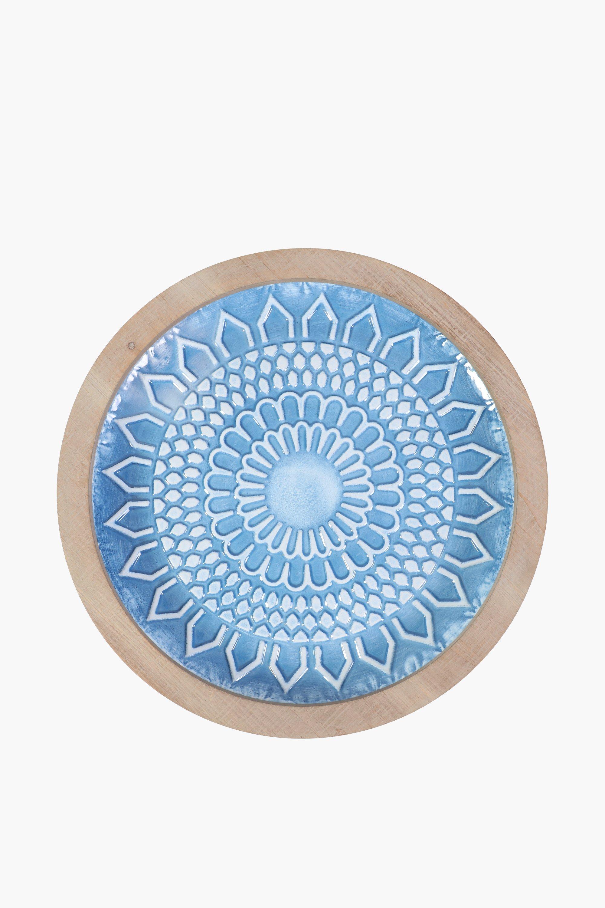Floral Metal Decor Plate