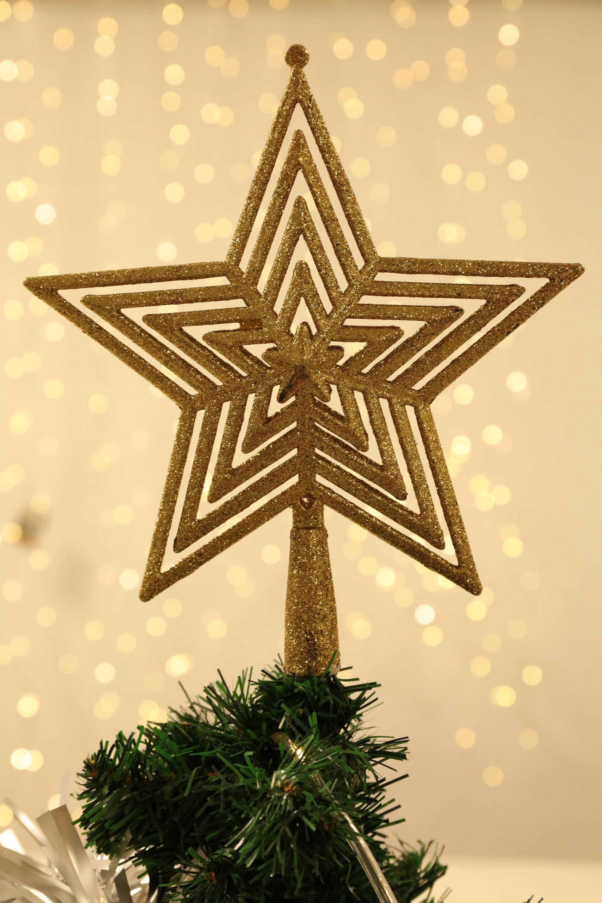 Glitter Star Tree Topper