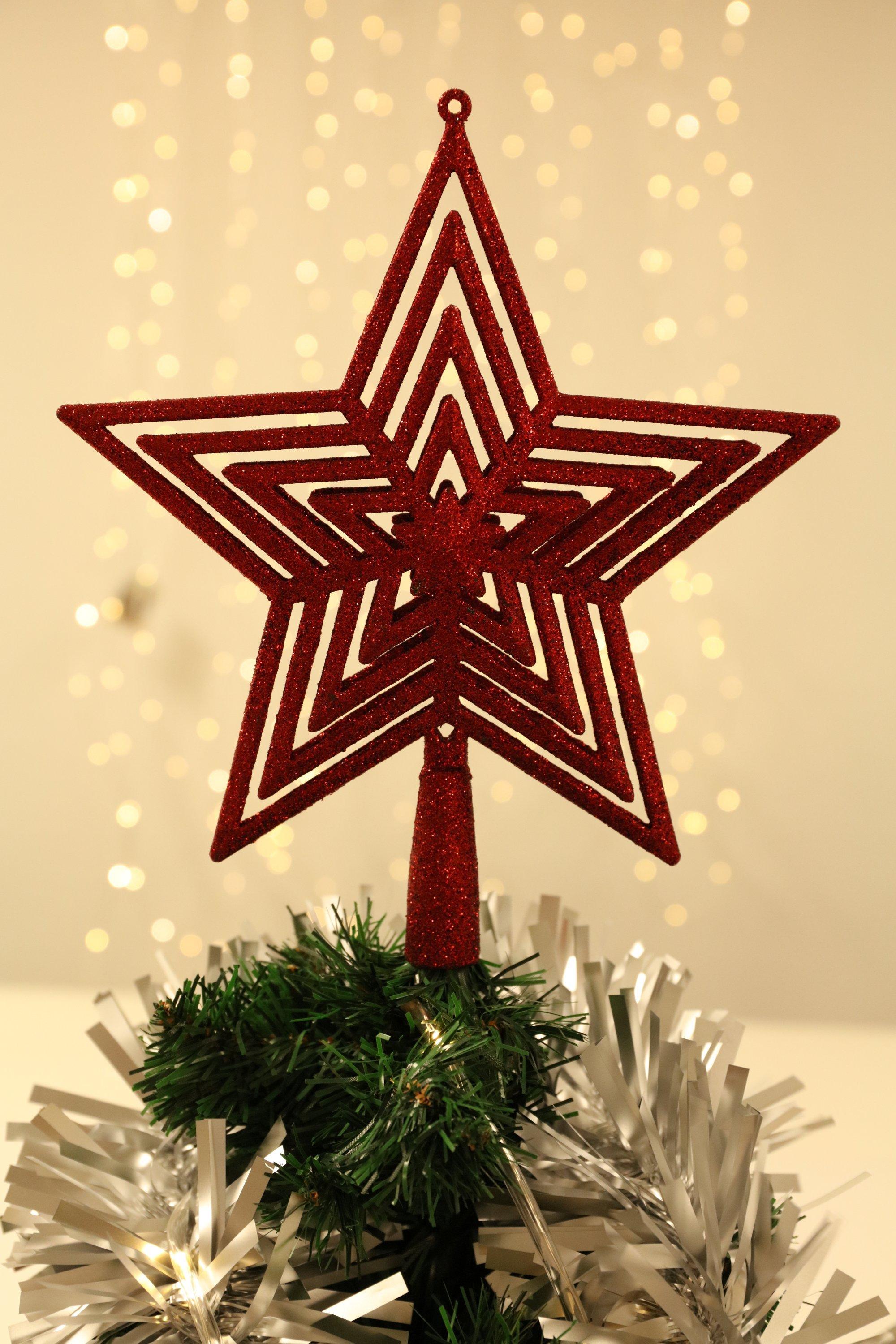 Glitter Star Tree Topper