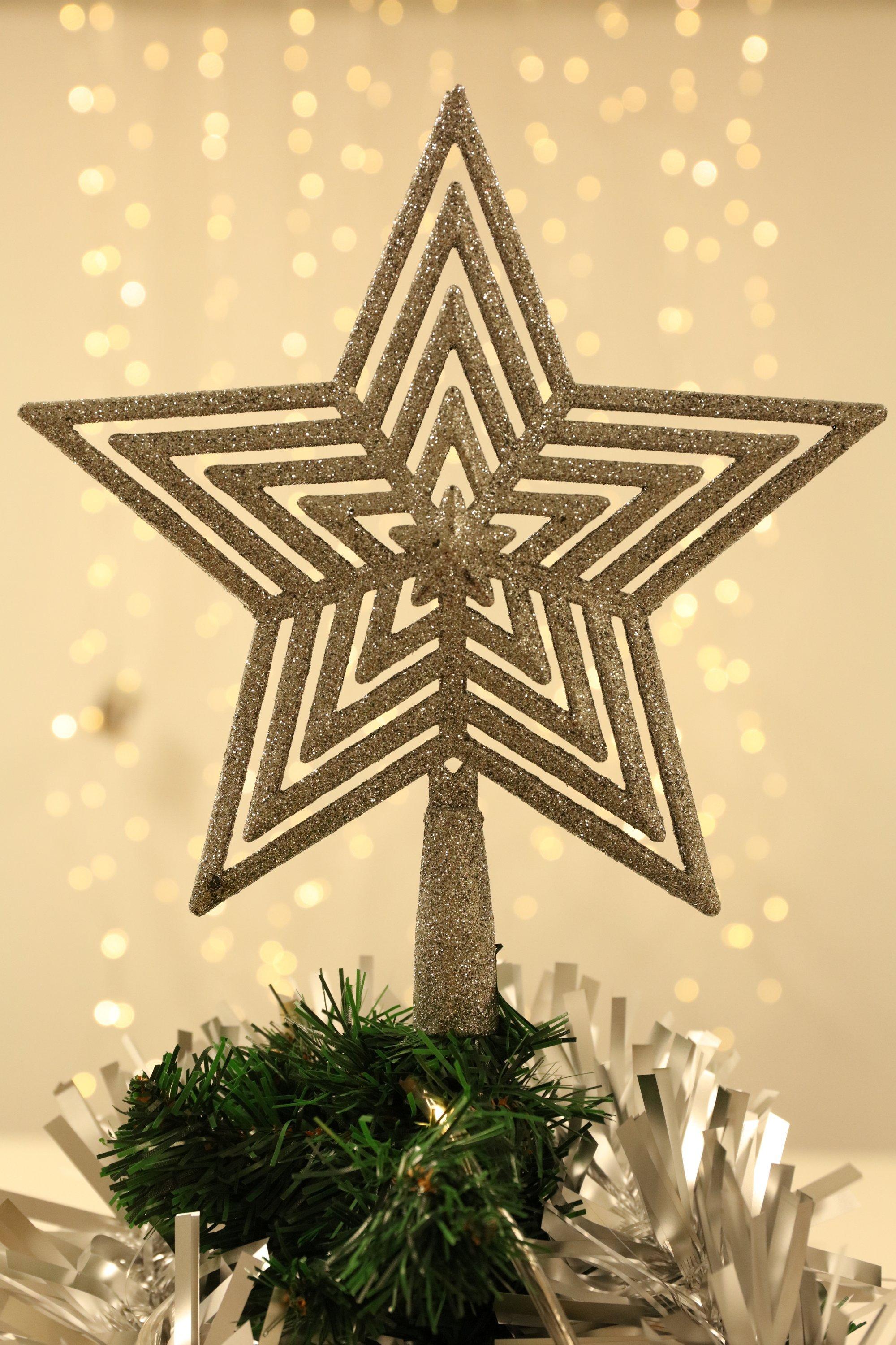 Glitter Star Tree Topper