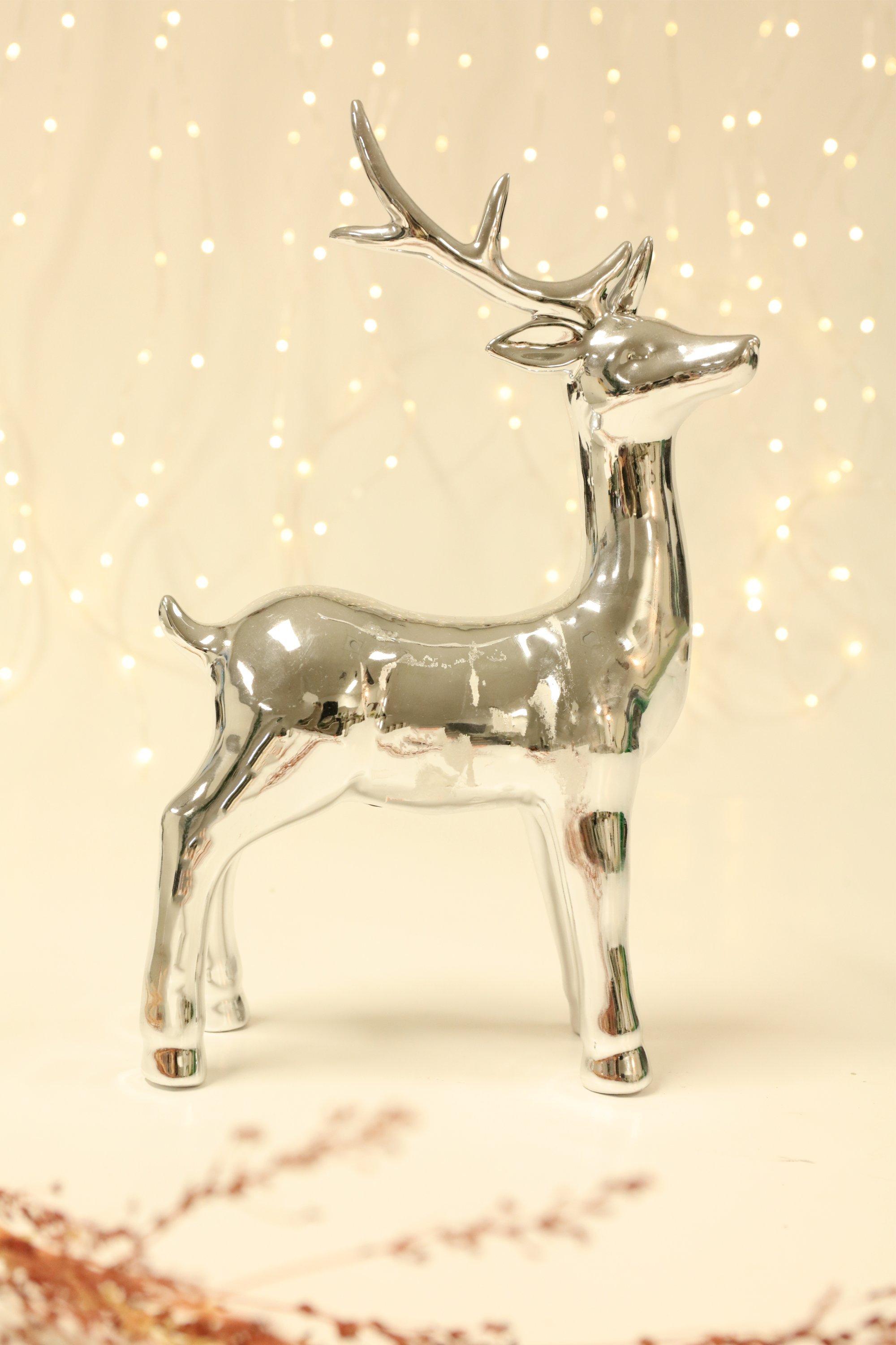 Porcelain Reindeer Statue