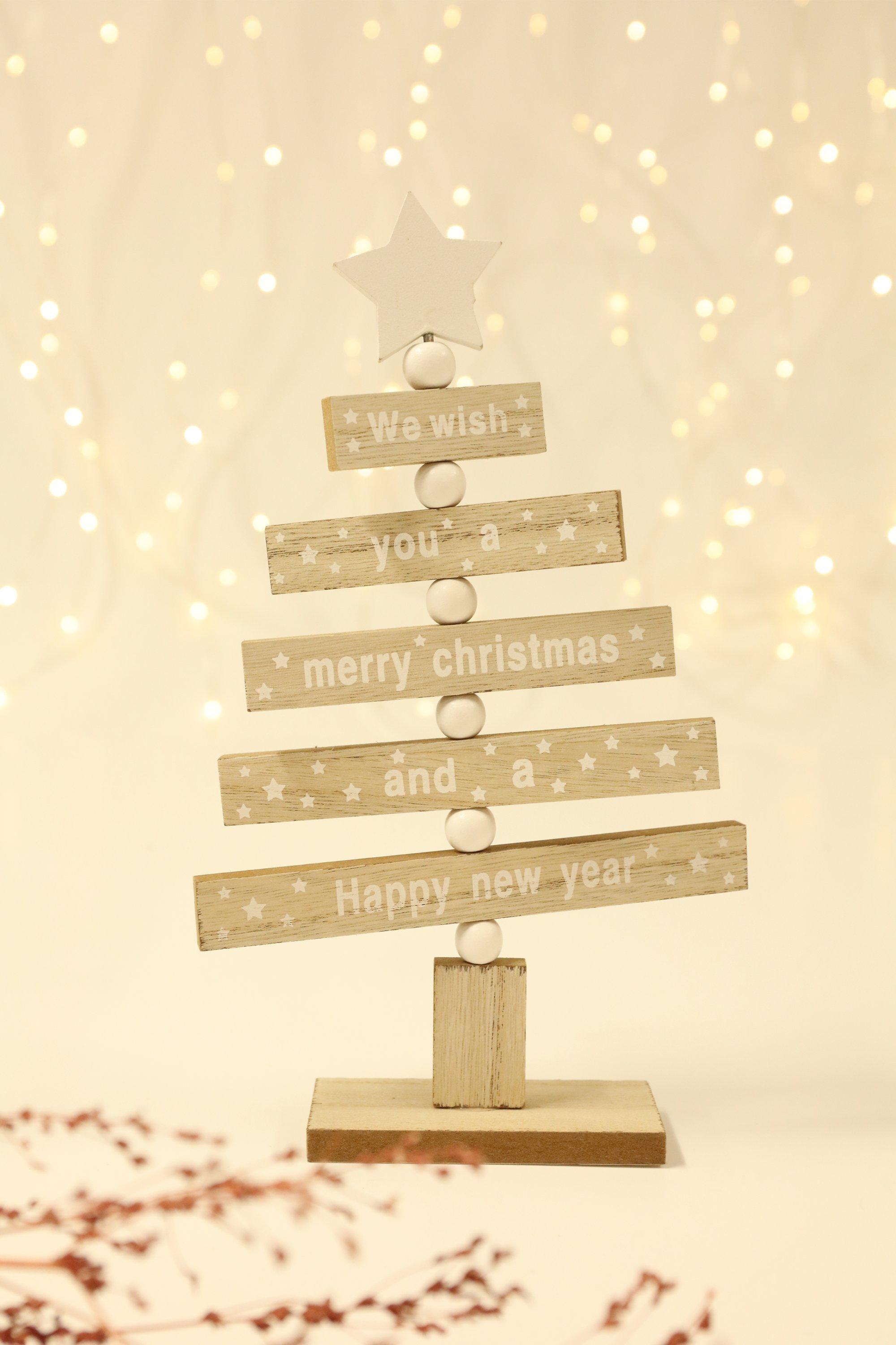Slatted Festive Script Tree