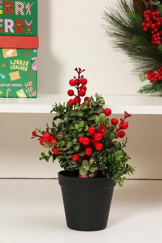 Plastic Potted Berry Tree