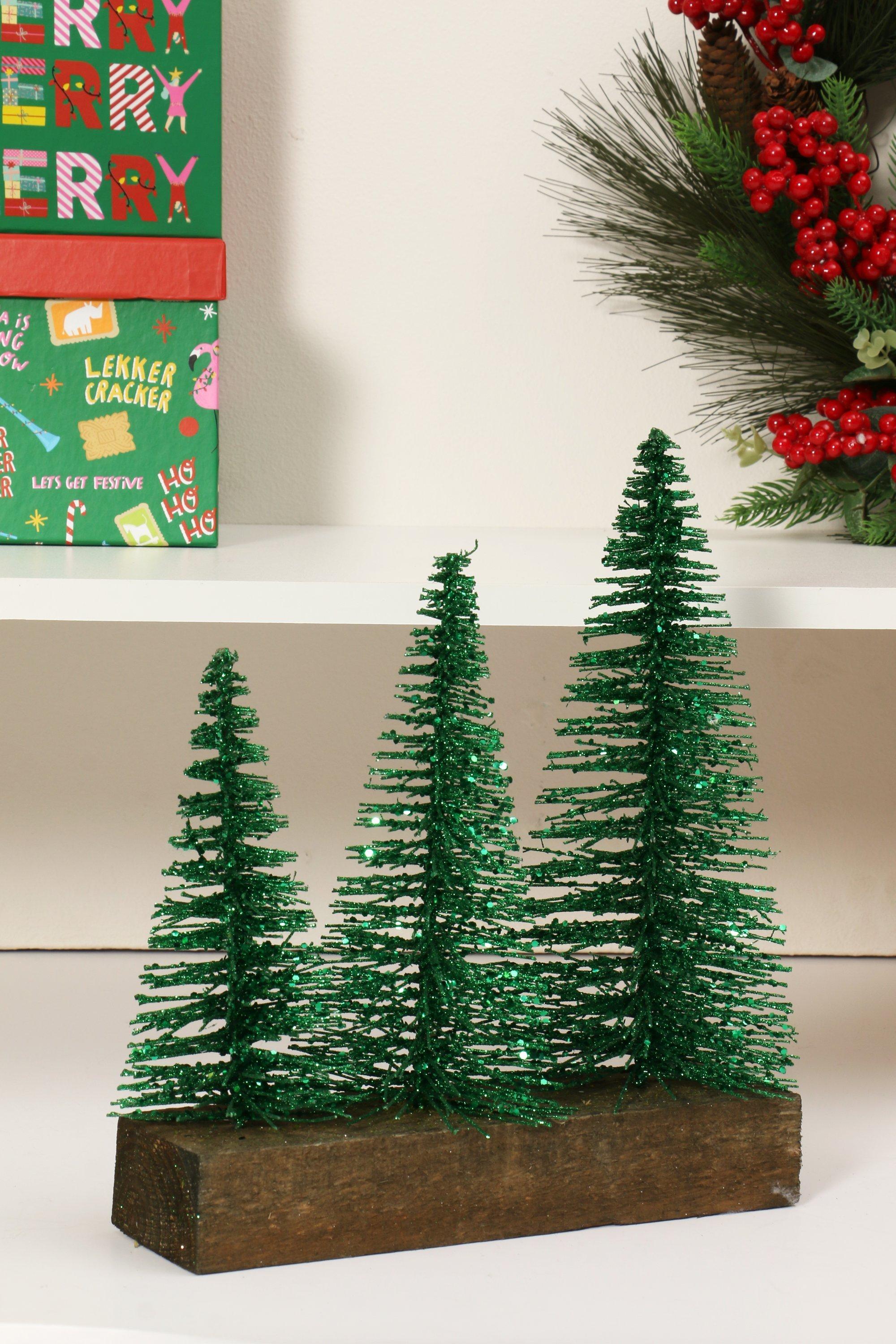 Glitter Tree Decor Set