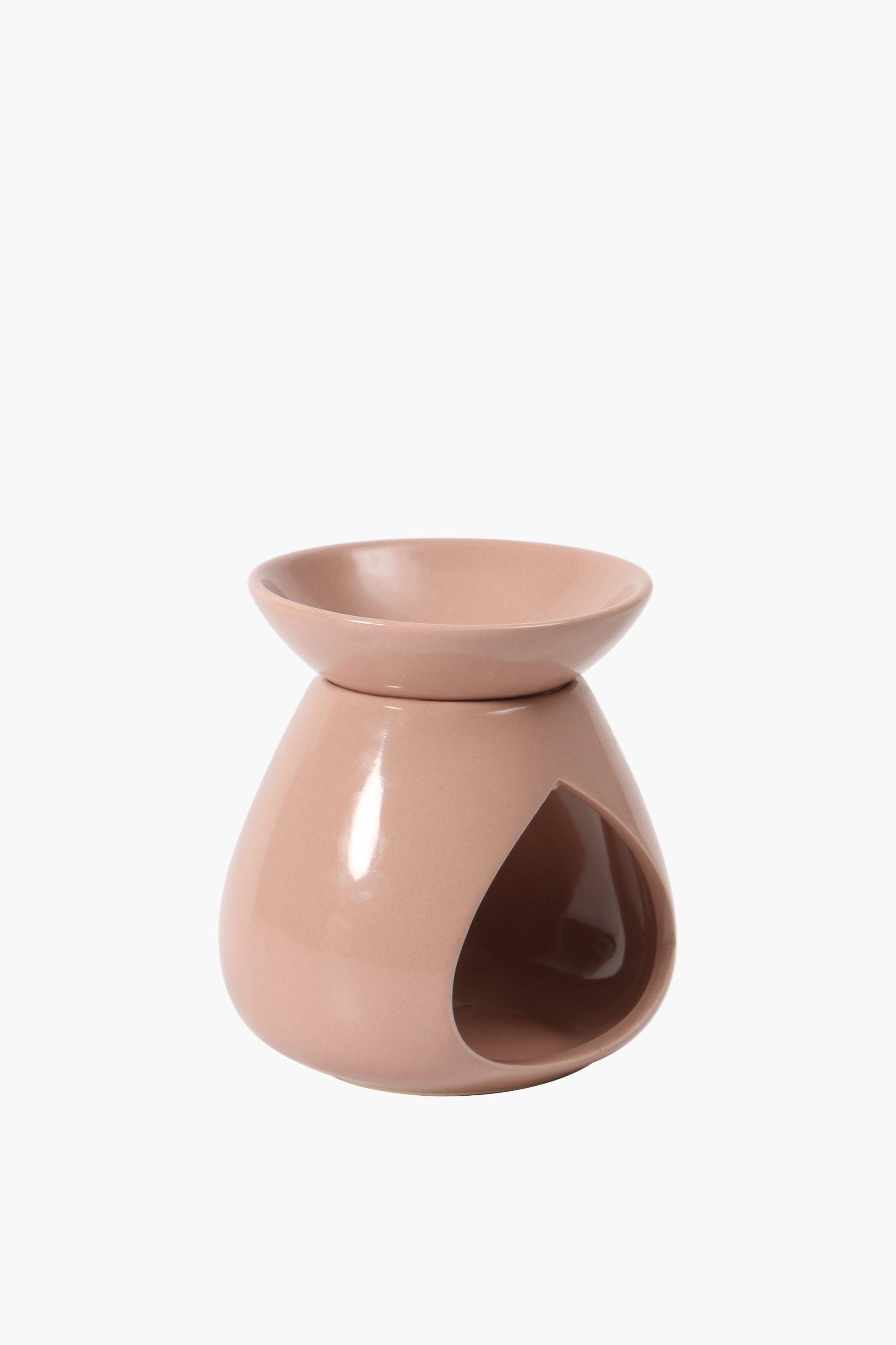 Glazed Ceramic Oil Burner, 10x17cm