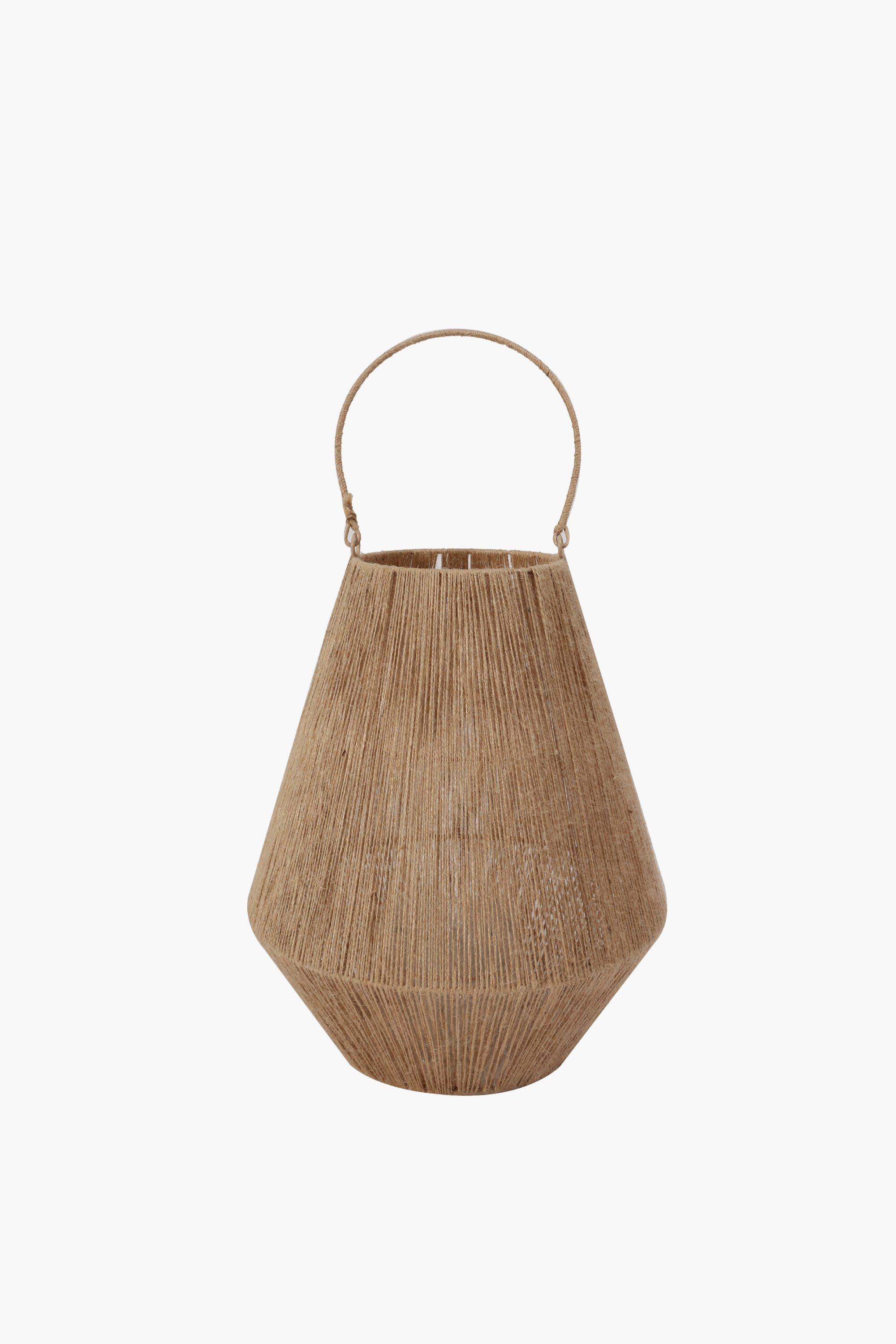 Jute Woven Lantern, Medium