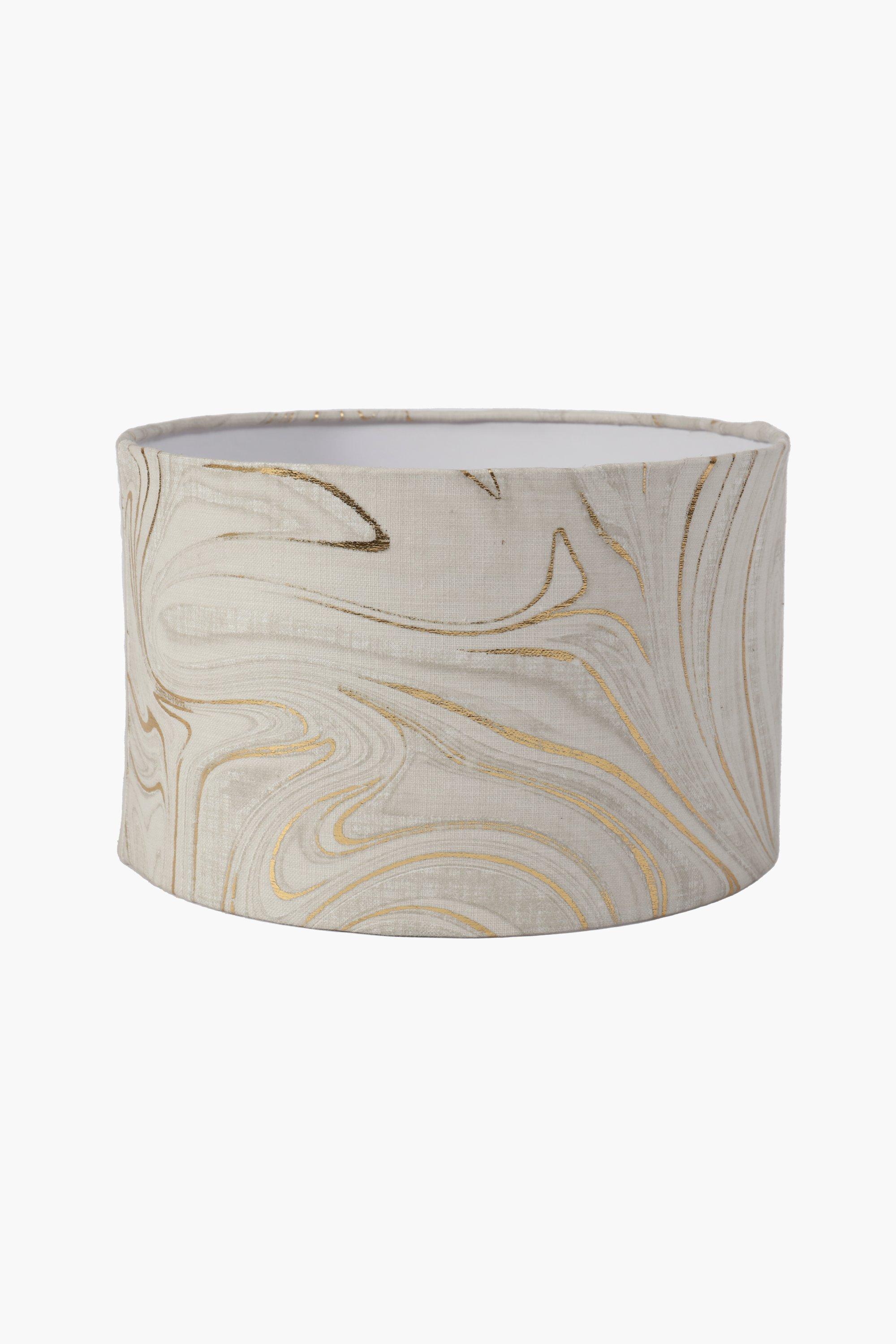 Jacquard Marble Drum Lamp Shade