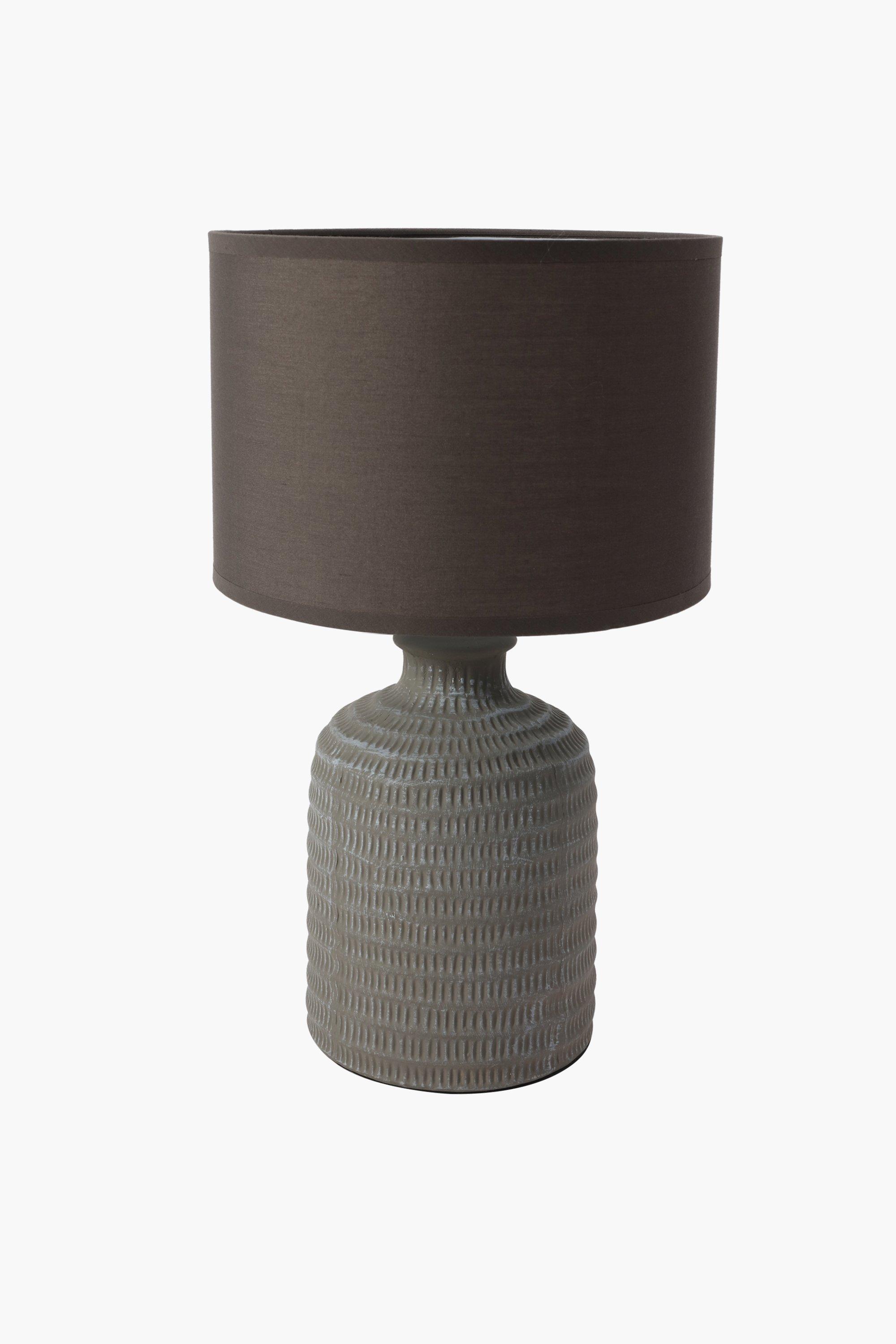 Etched Ceramic Lamp Set