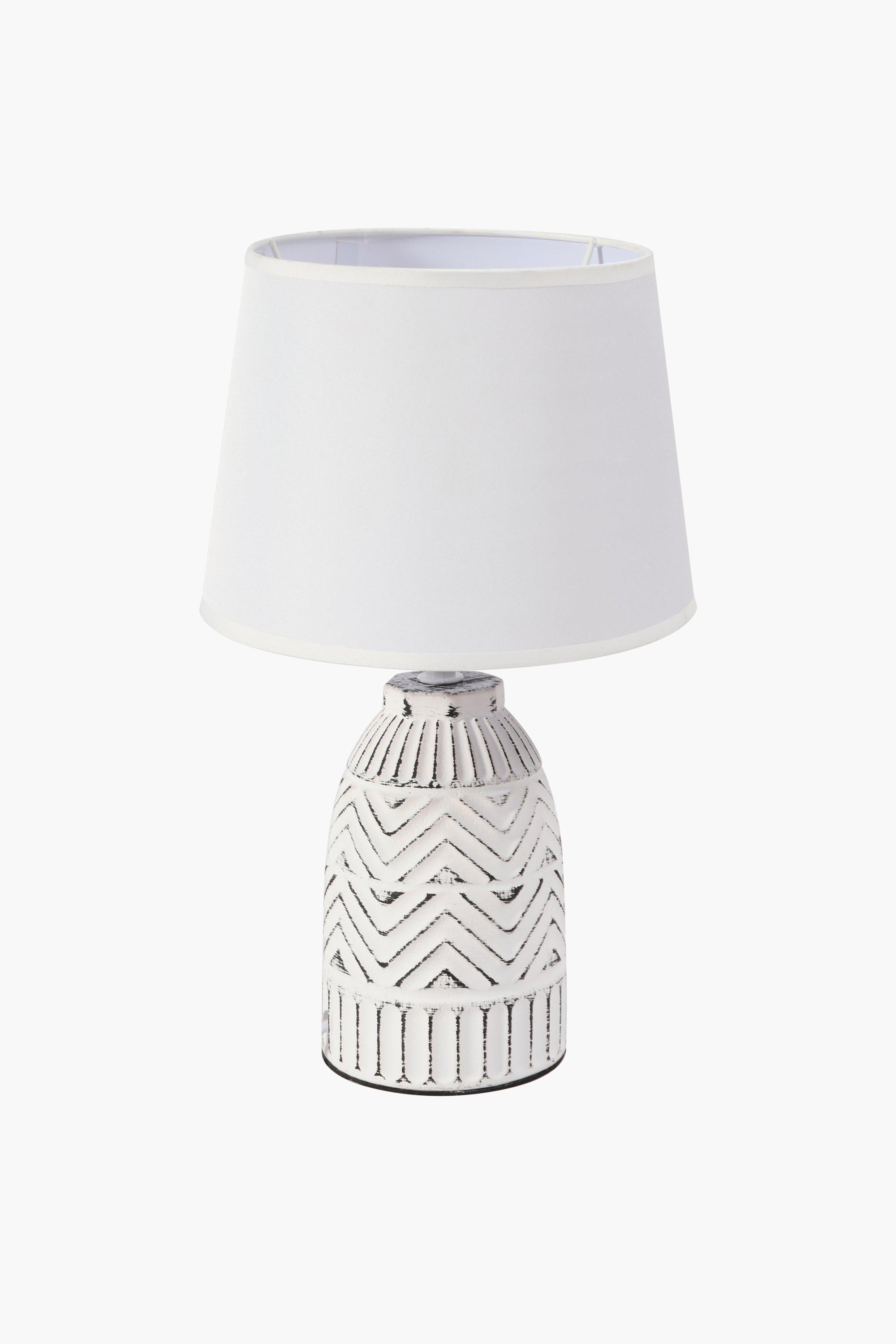 Chevron Carved Lamp Set