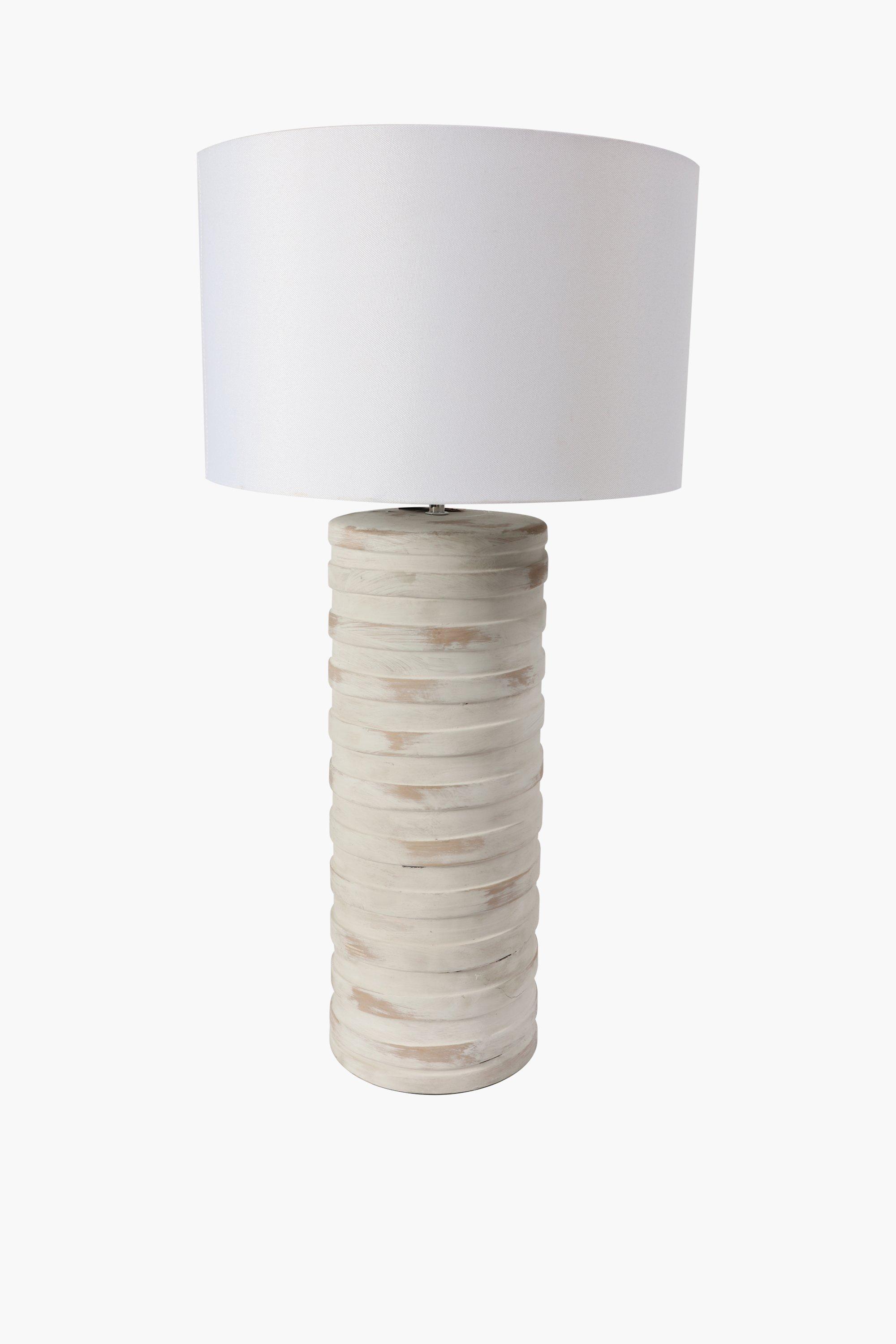 Ceramic Ribbed Table Lamp
