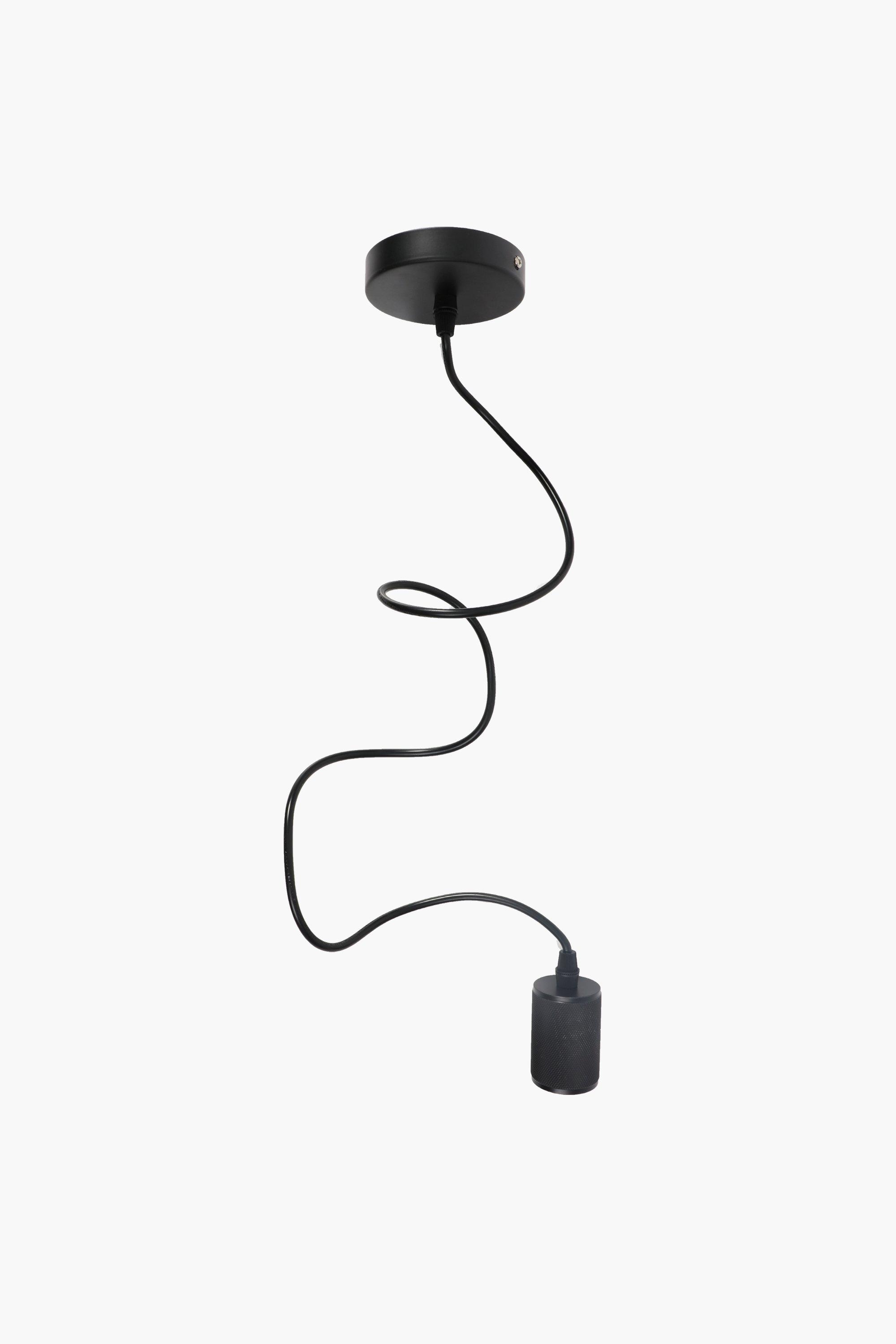 Embossed Cap And Cord Pendant