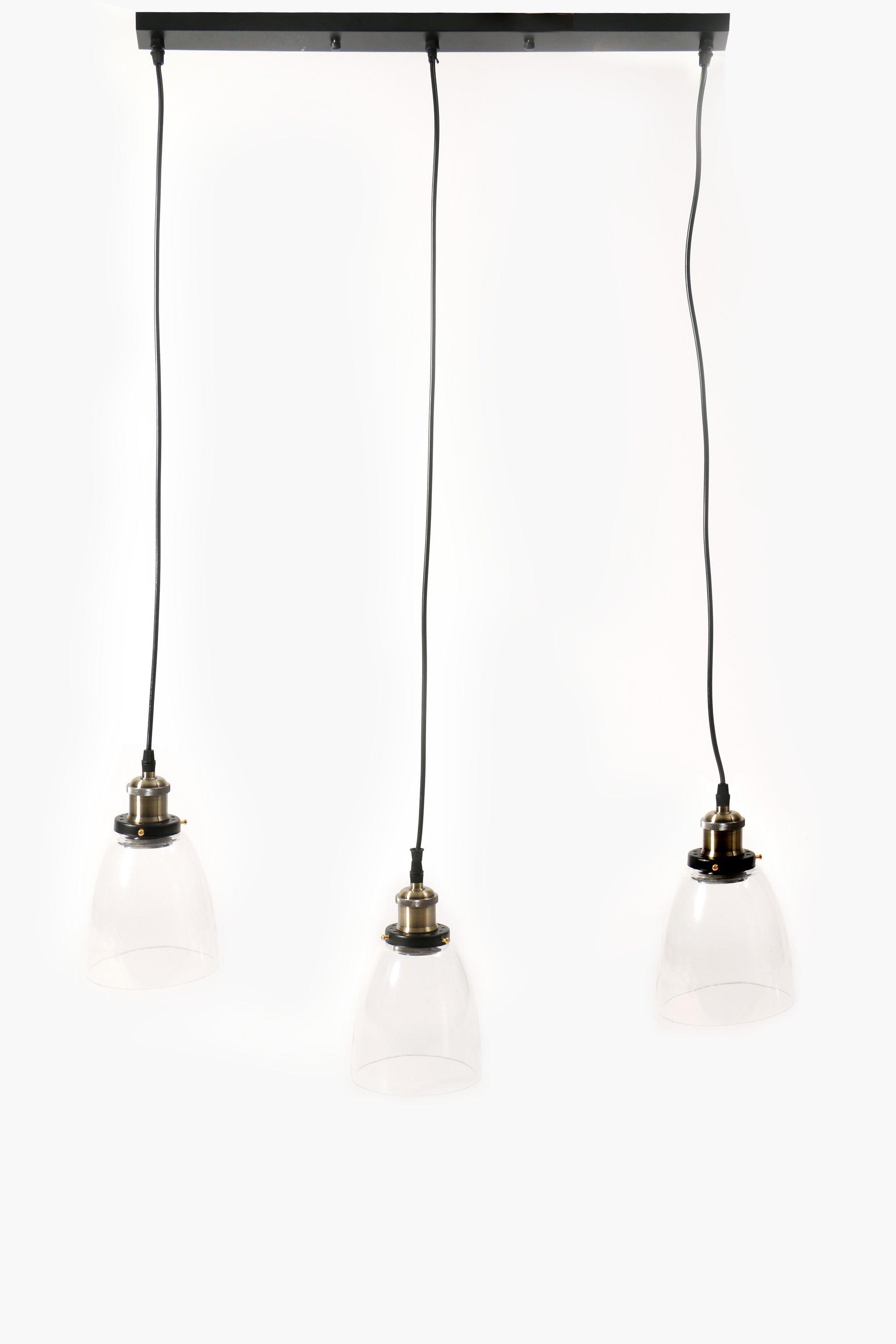 3 Dome Glass Hanging Pendant