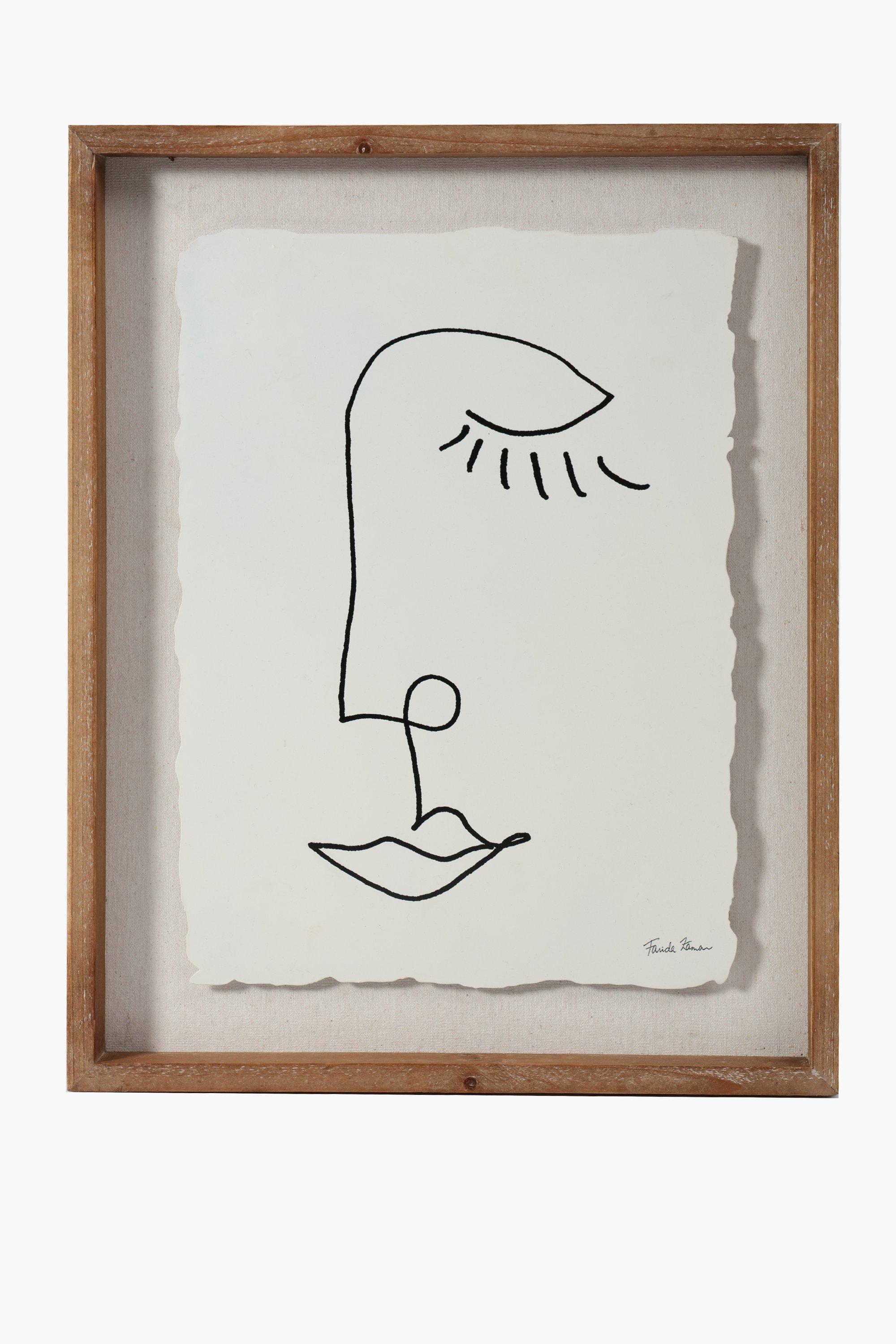Abstract Face Framed Wall Art