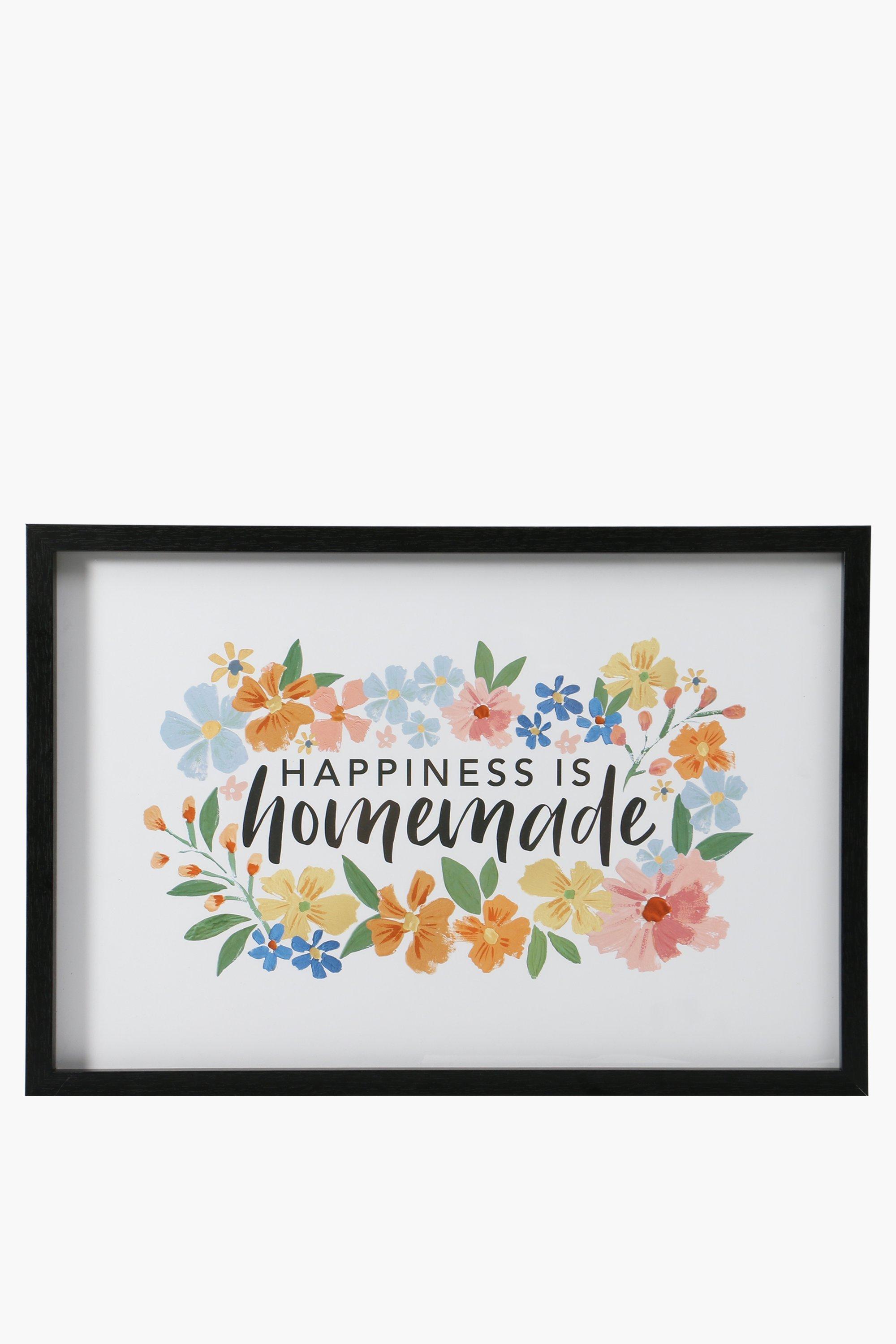 Framed Floral Script 40x60cm