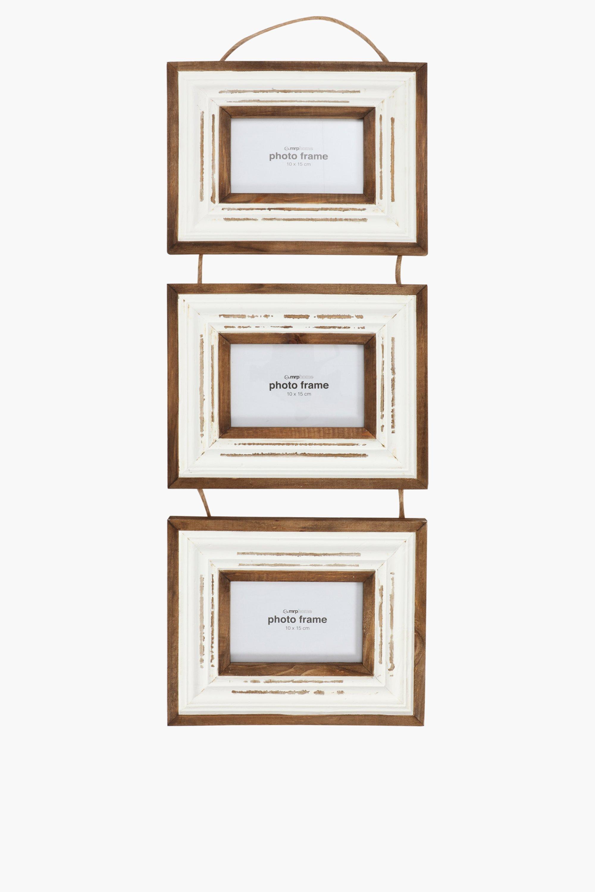 Two Tone Distressed Hanging Frame Set