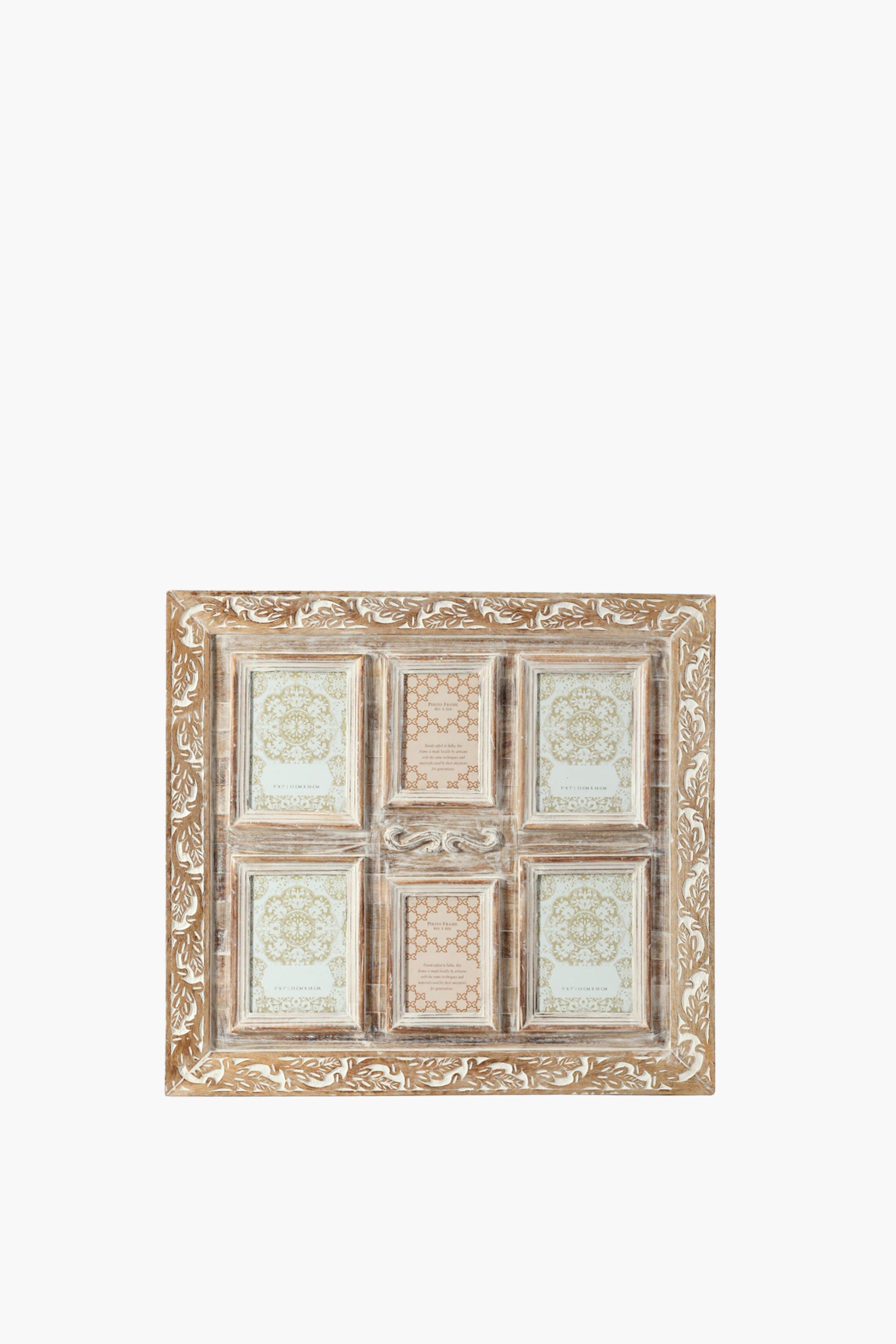 Carved Wooden Multi Frame