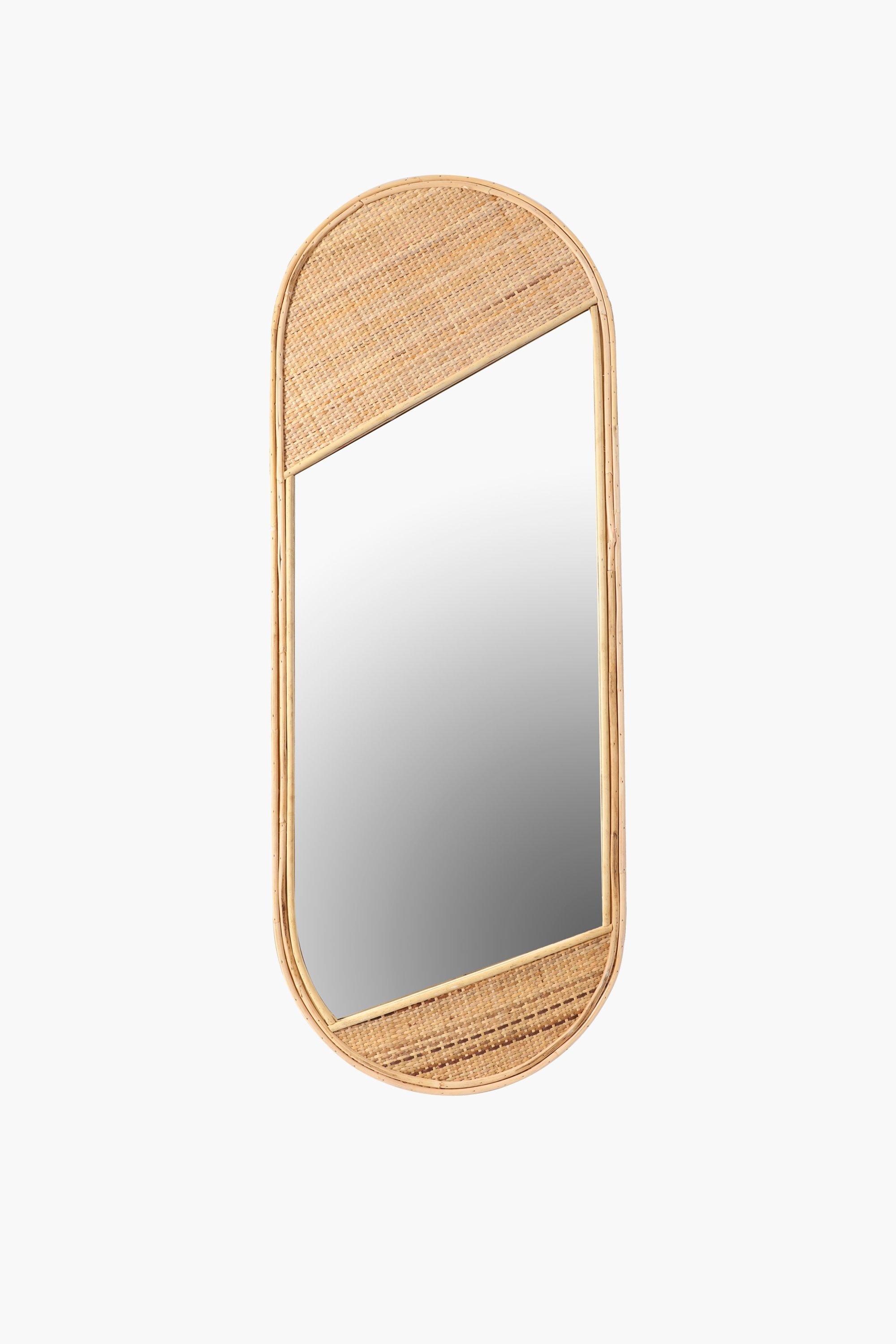Rattan Bamboo Mirror