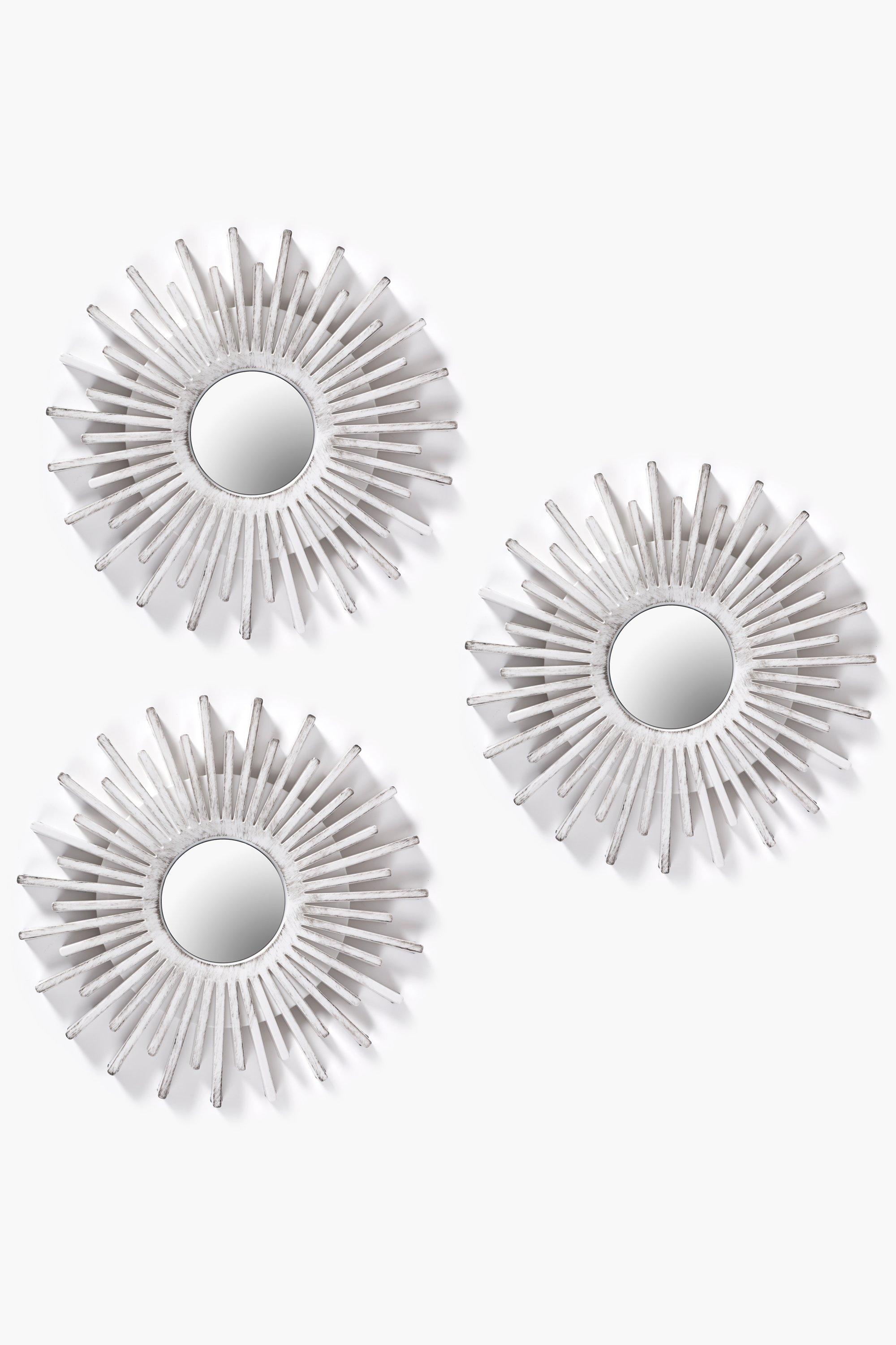 3 Pack Star Burst Mirror Set