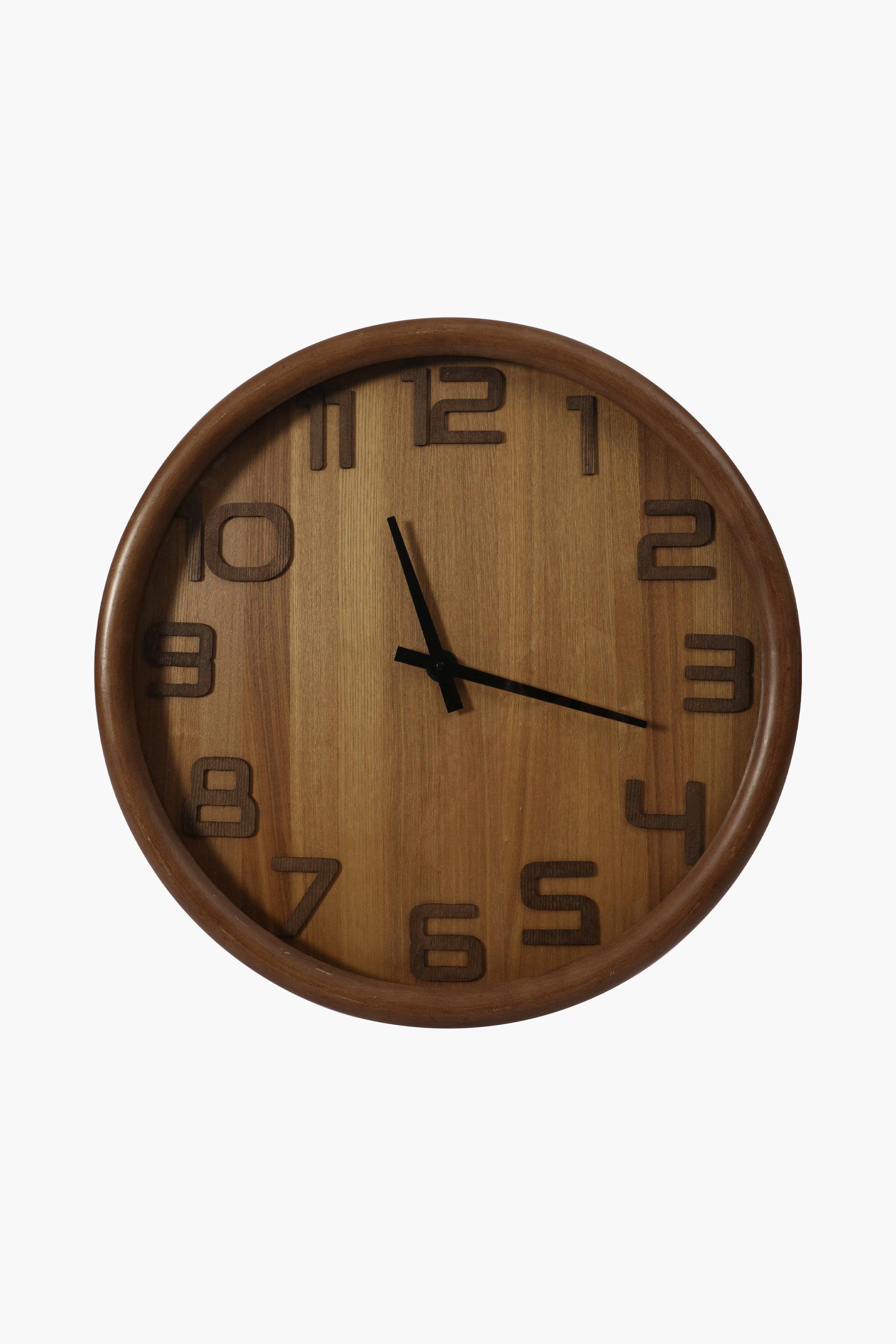 Chestnut Wood Clock, 60cm