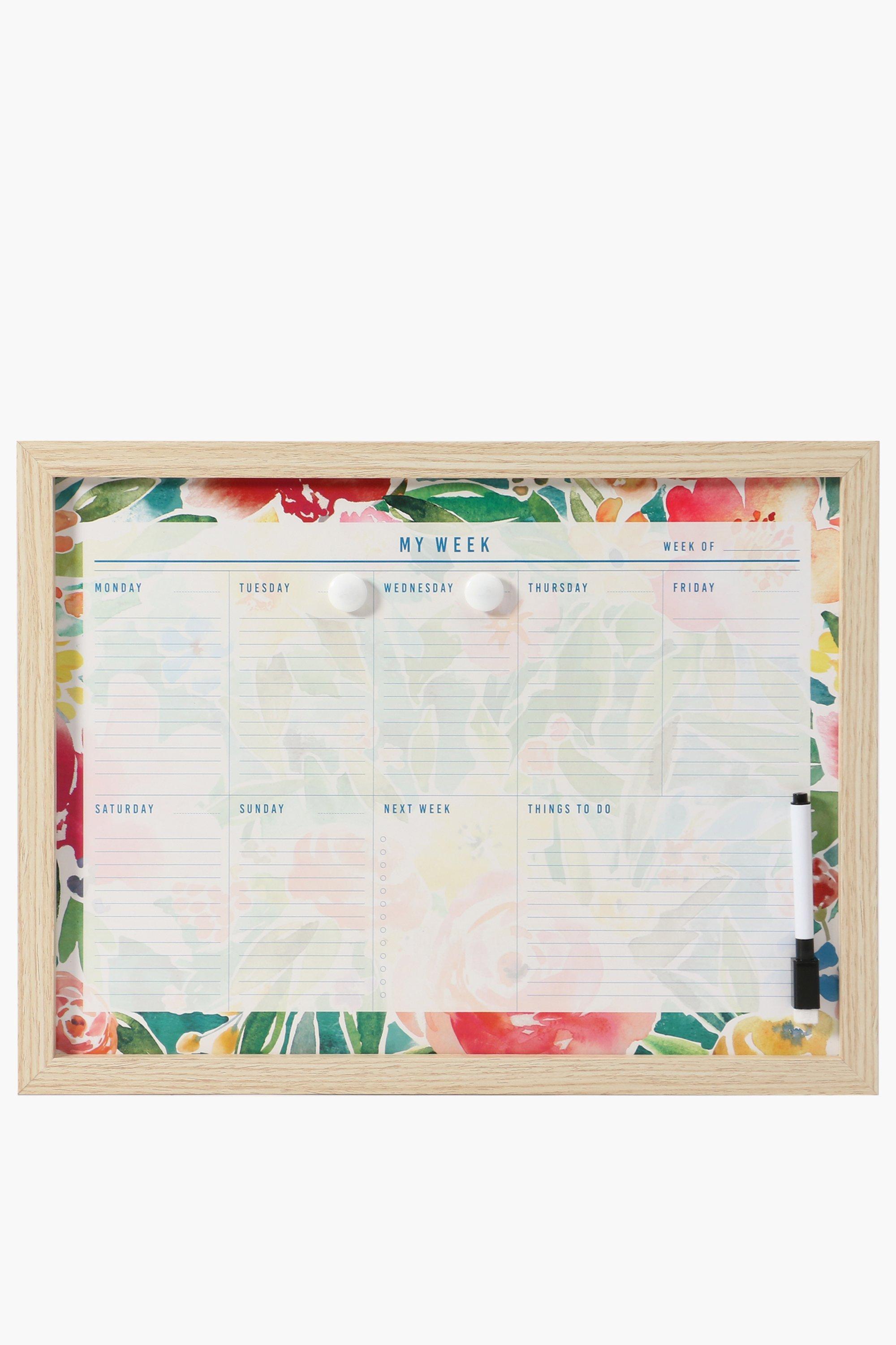 Cherry Floral Magnetic Weekly Planner A3