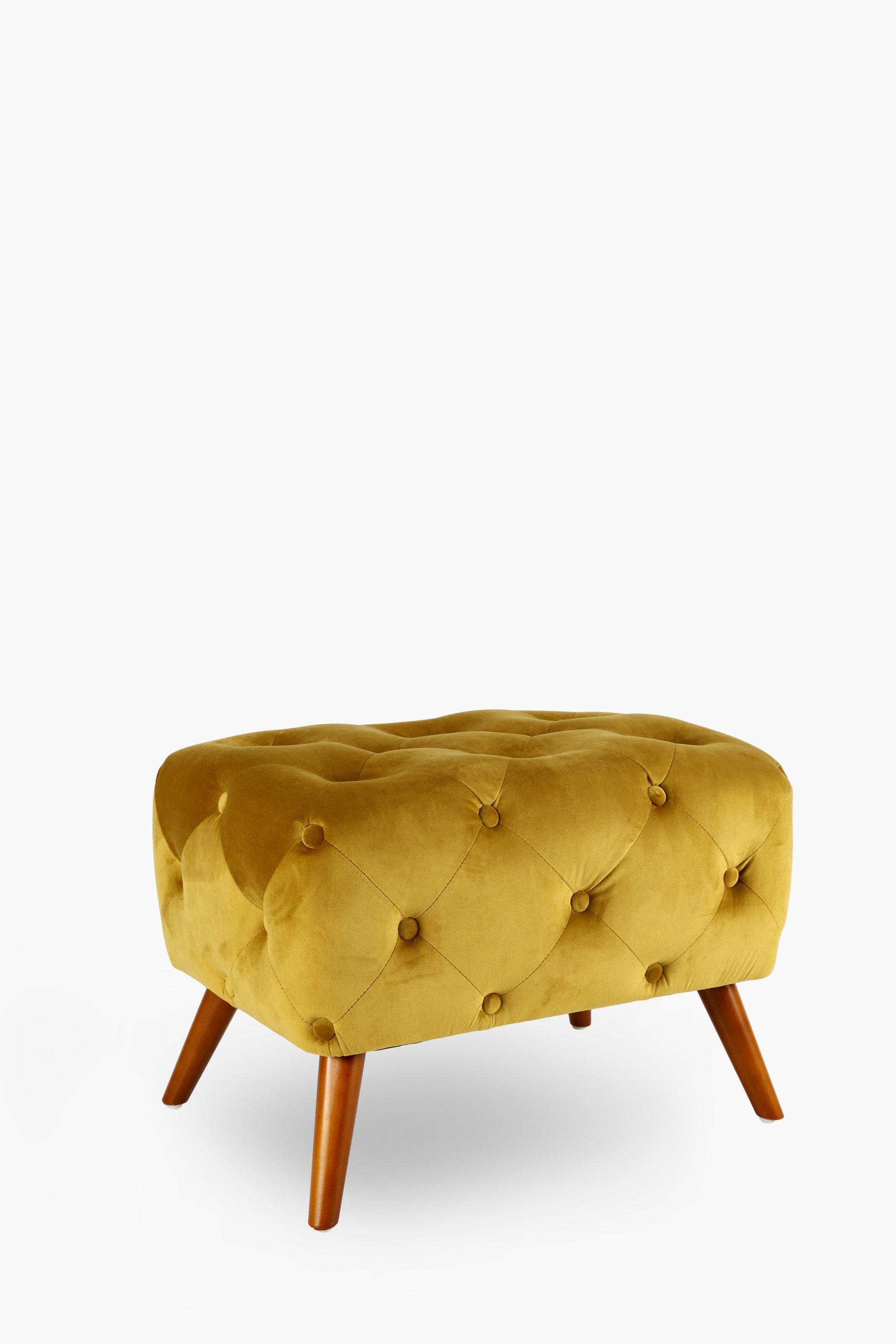 Velvet Deep Button Stool
