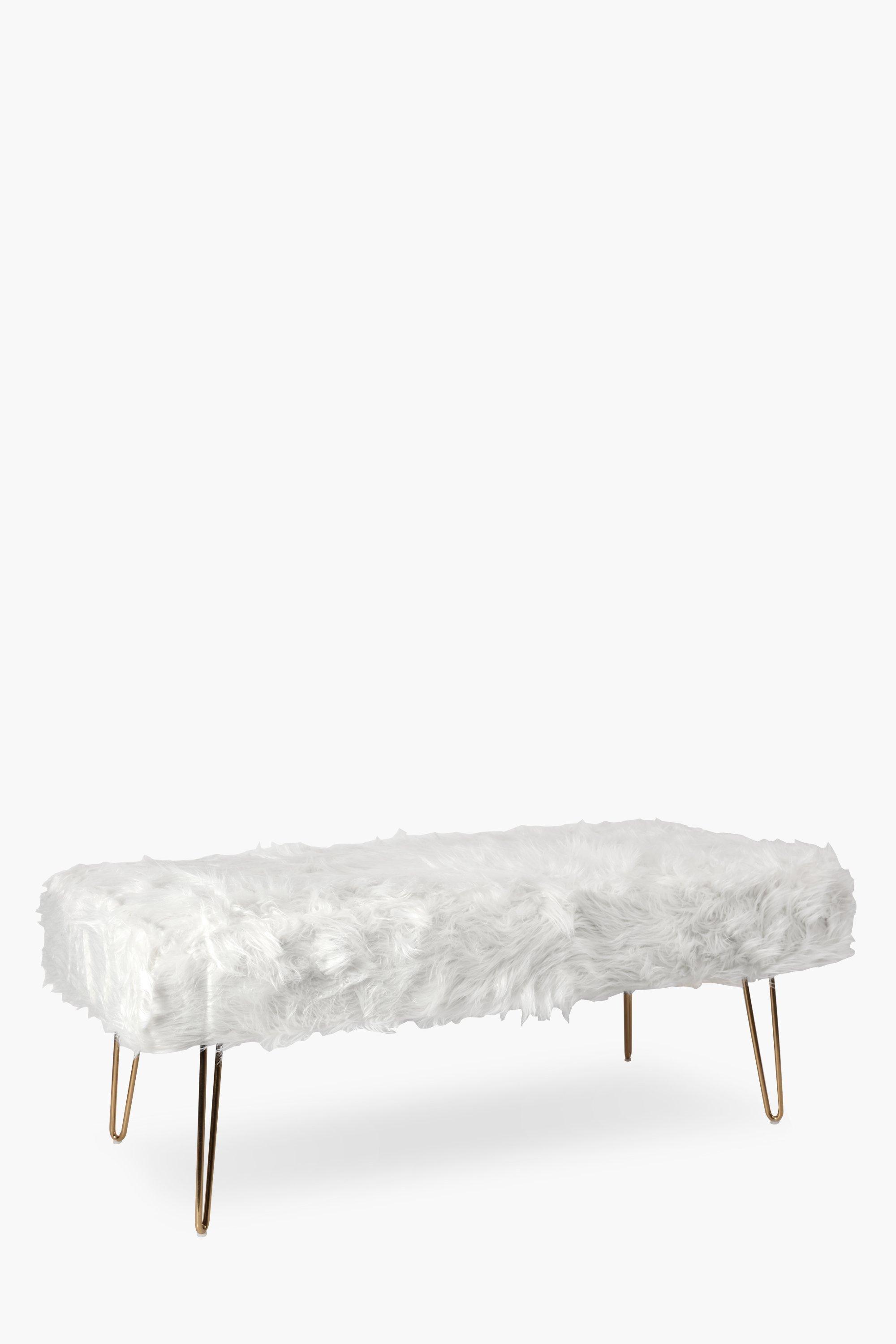 Atomic Faux Fur Bench