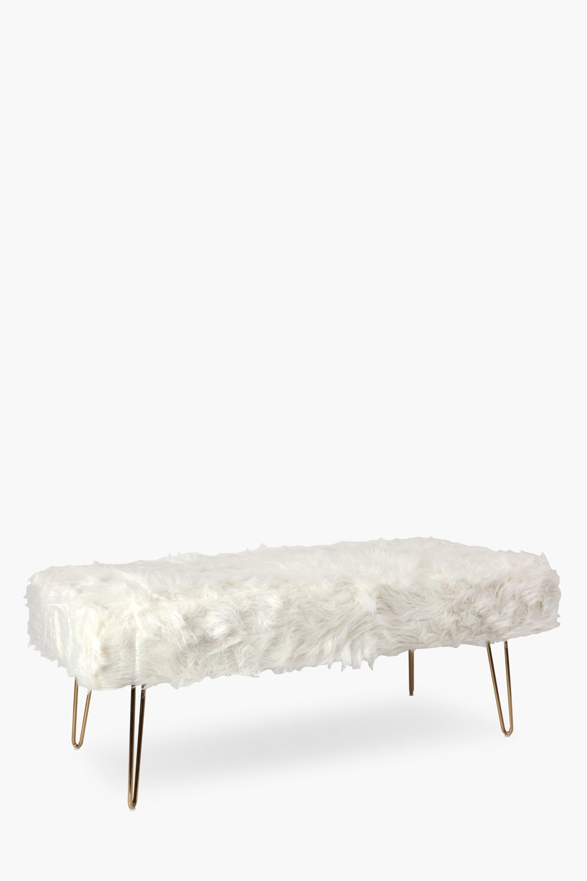 Atomic Faux Fur Bench