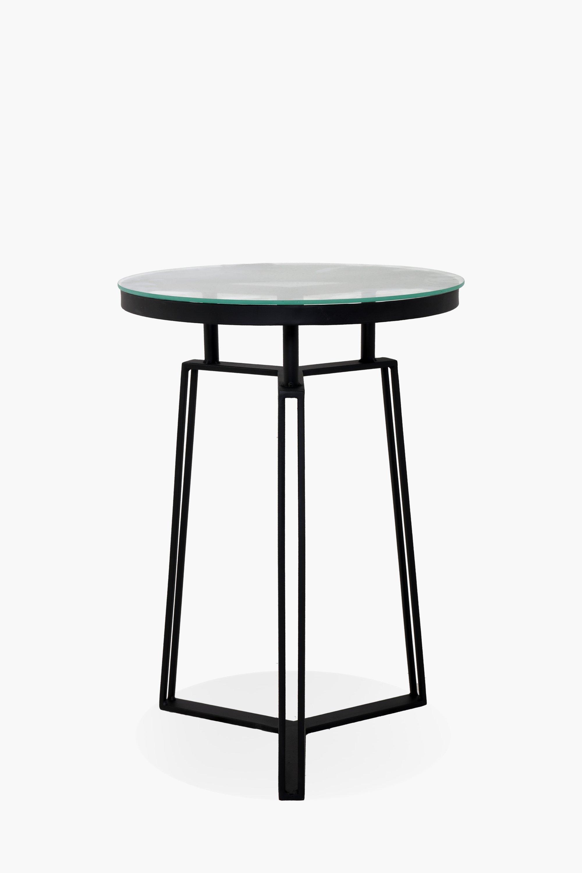 Metal And Glass Side Table