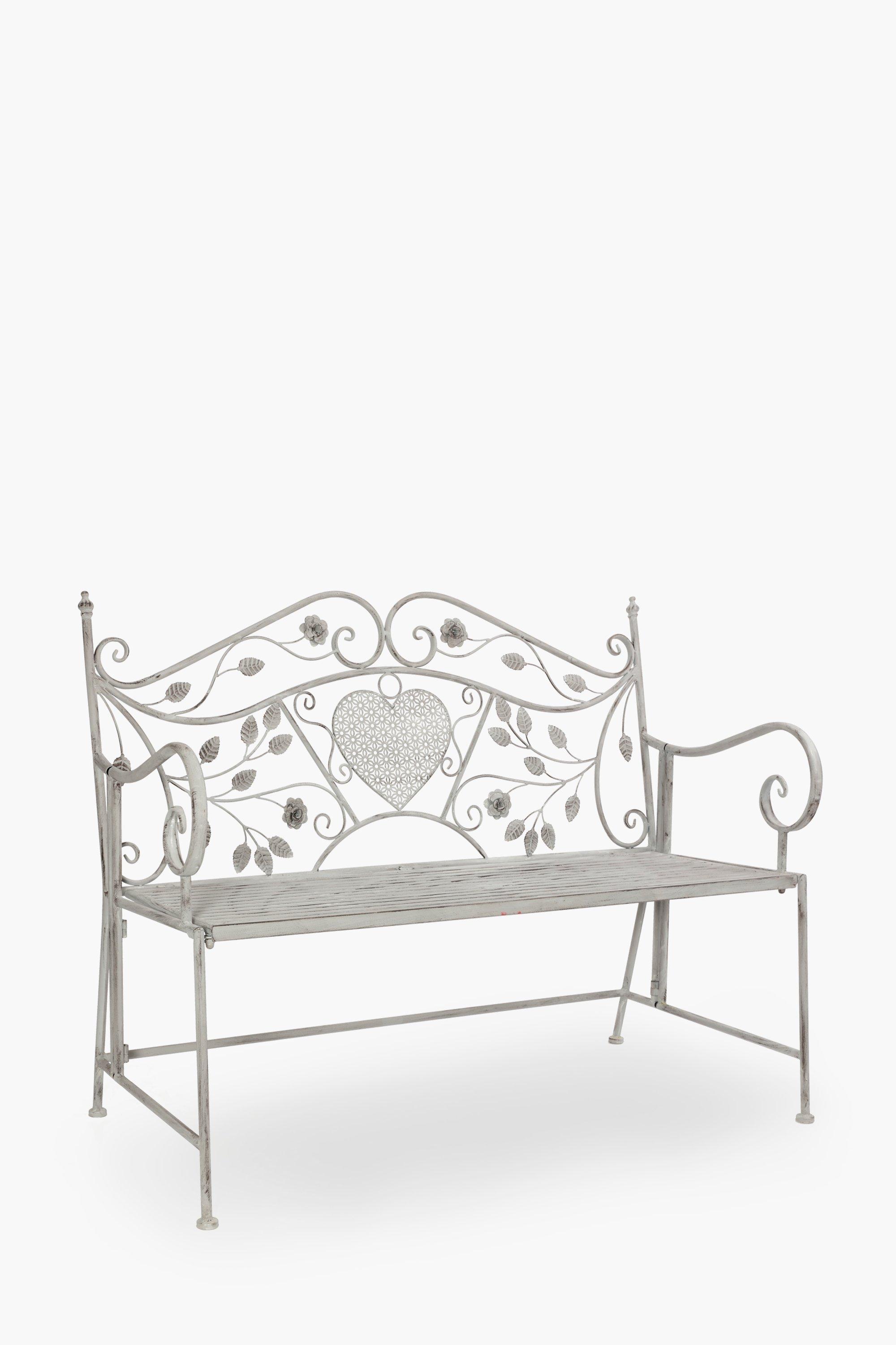 Metal Rose Bistro Bench