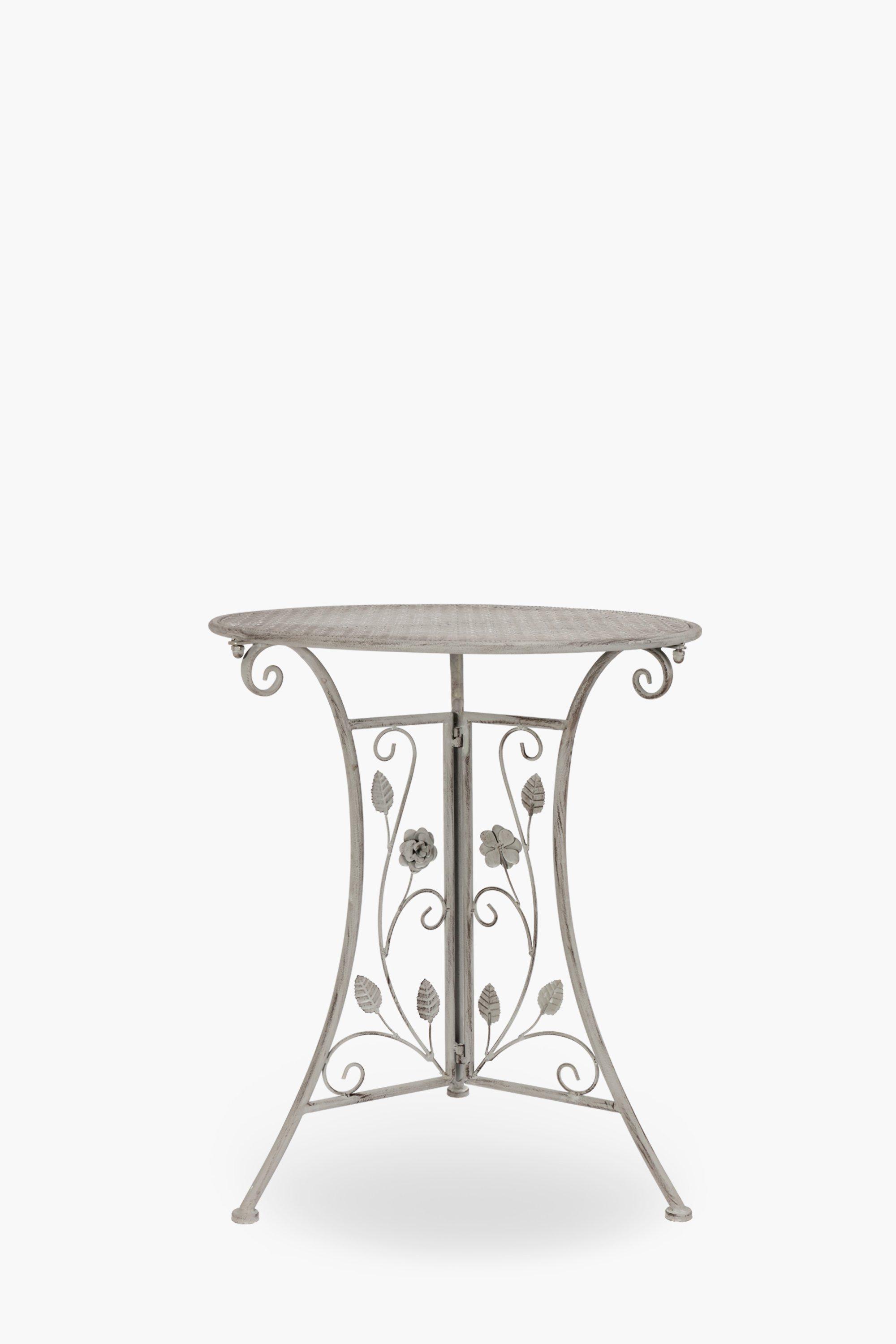 Metal Rose Bistro Table