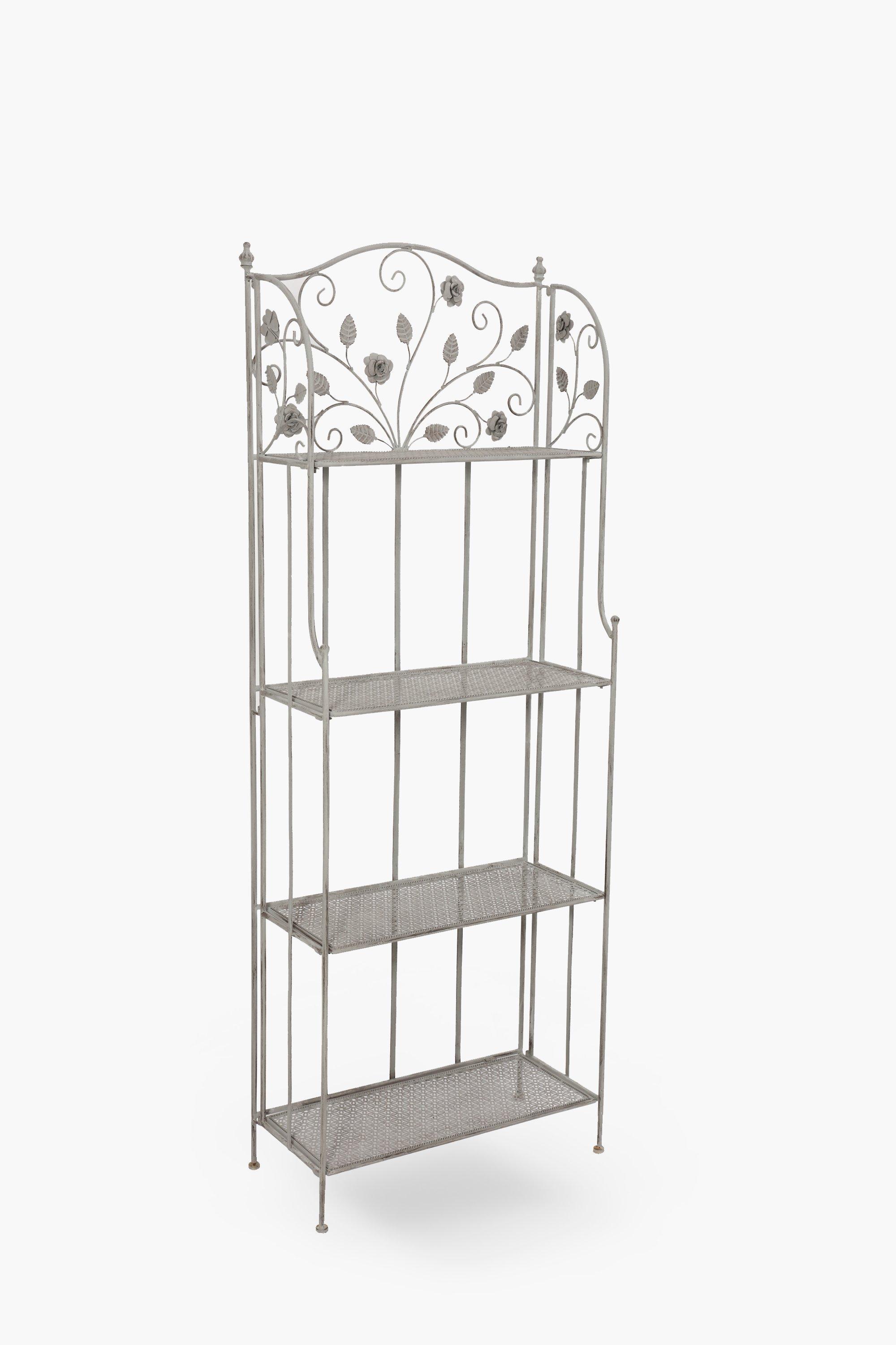 Metal Rose 3 Tier Shelf