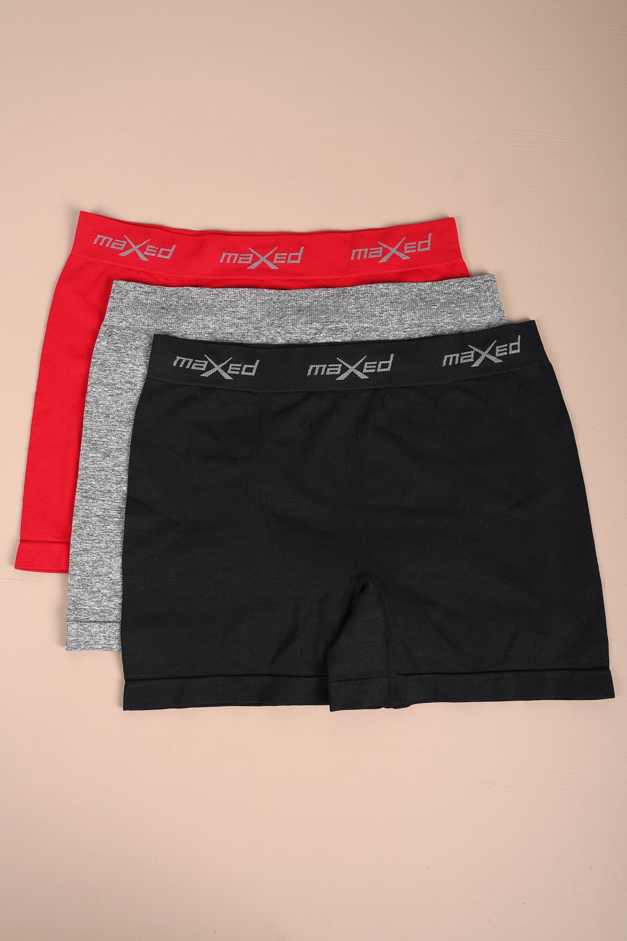 3 Pack Seamless Knit Boxer Briefs