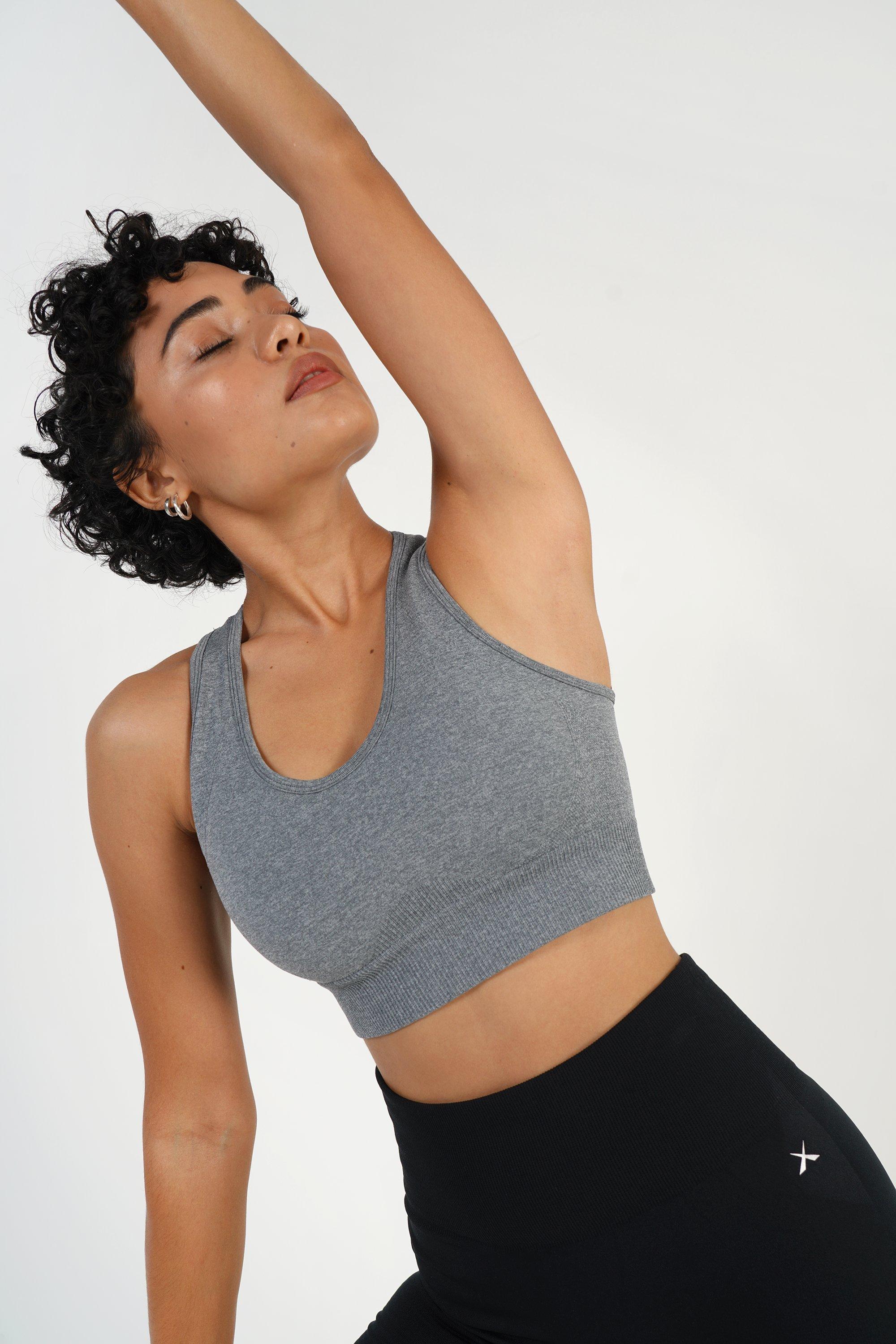 Padded Seamless Knit Sports Bra
