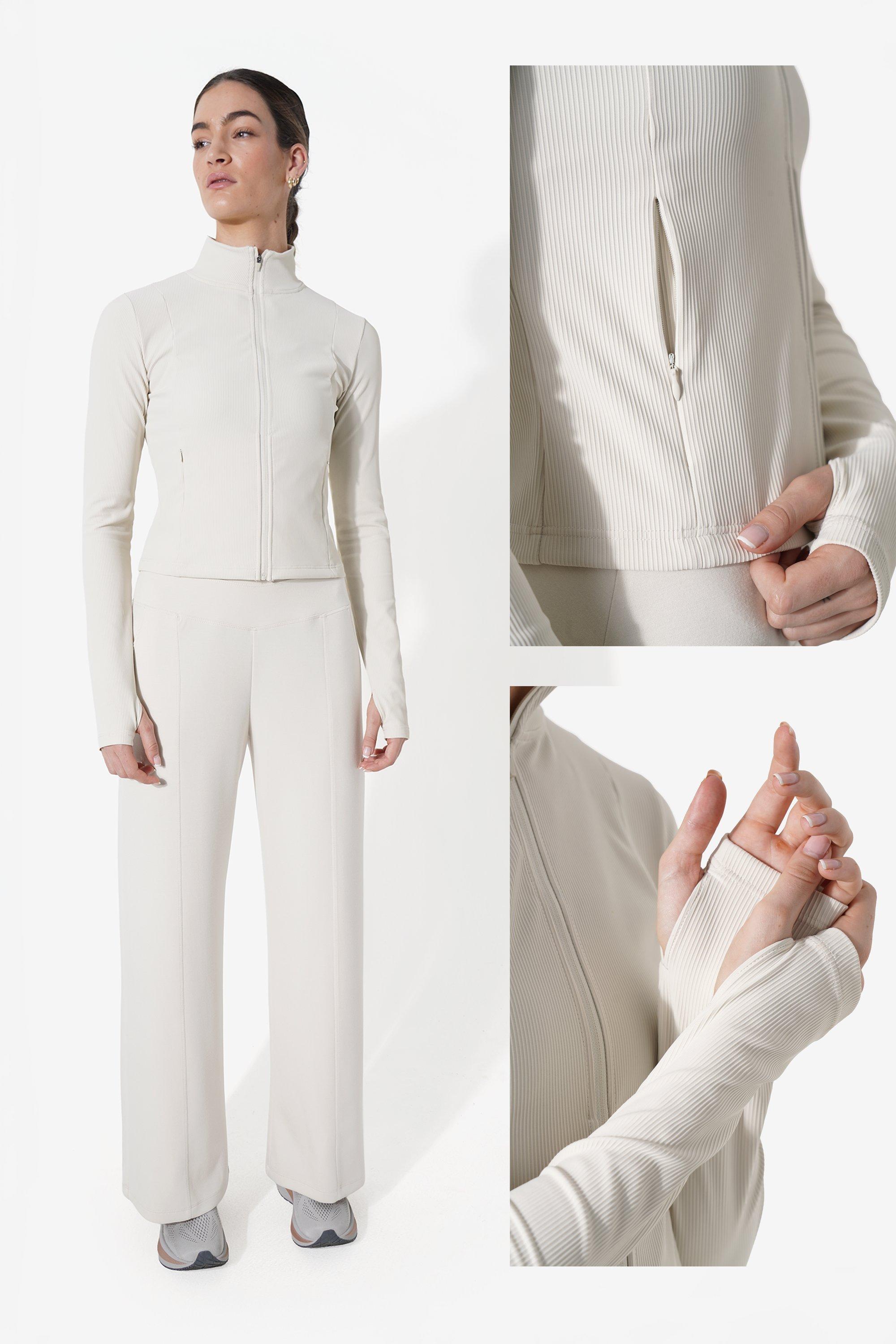 Elite Ribbed Zip-through Active Top