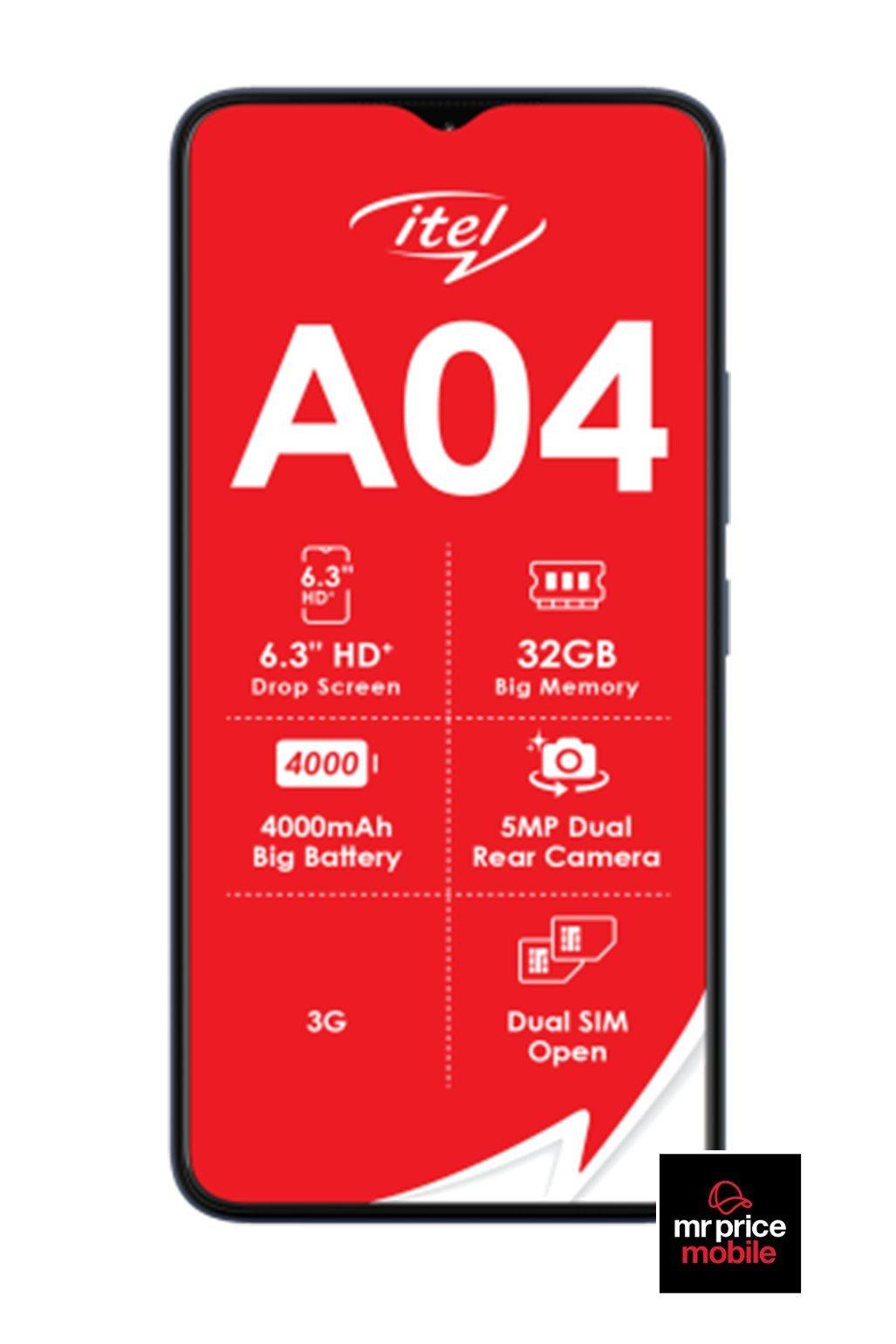 Itel A04 Cyan