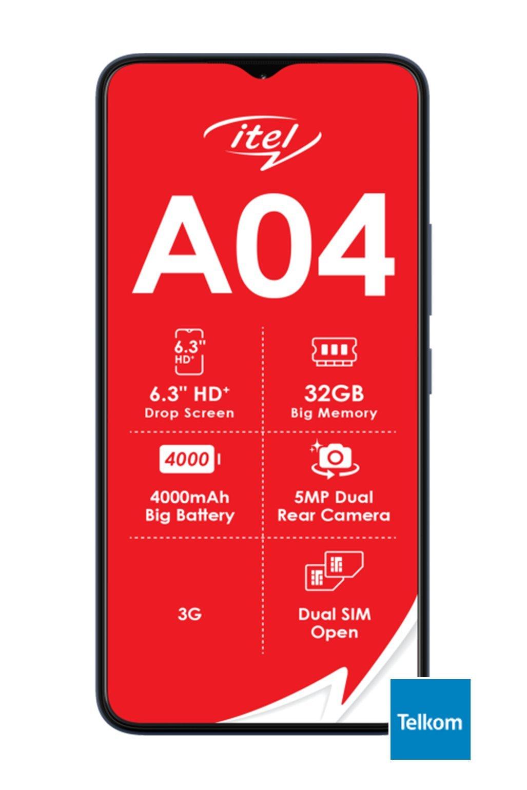 Itel A04 Black