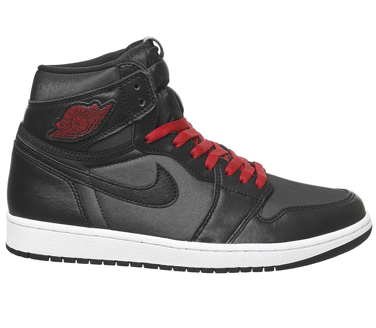 Jordan Jordan 1 Og Hi Trainers Black Metallic Silver - Men's Trainers