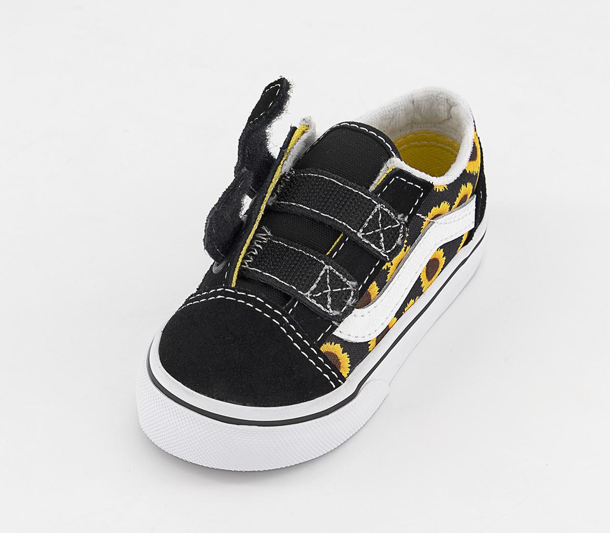 Vans Old Skool Toddler Trainers Sunflower Black Yellow - Unisex