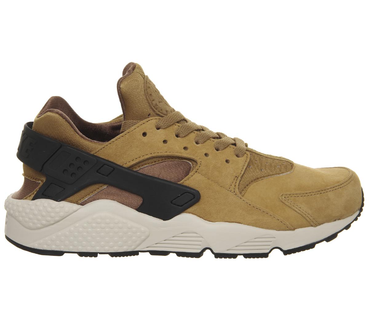 Nike Air Huarache Trainers Wheat Black Lt Bone - Nike Air Huarache