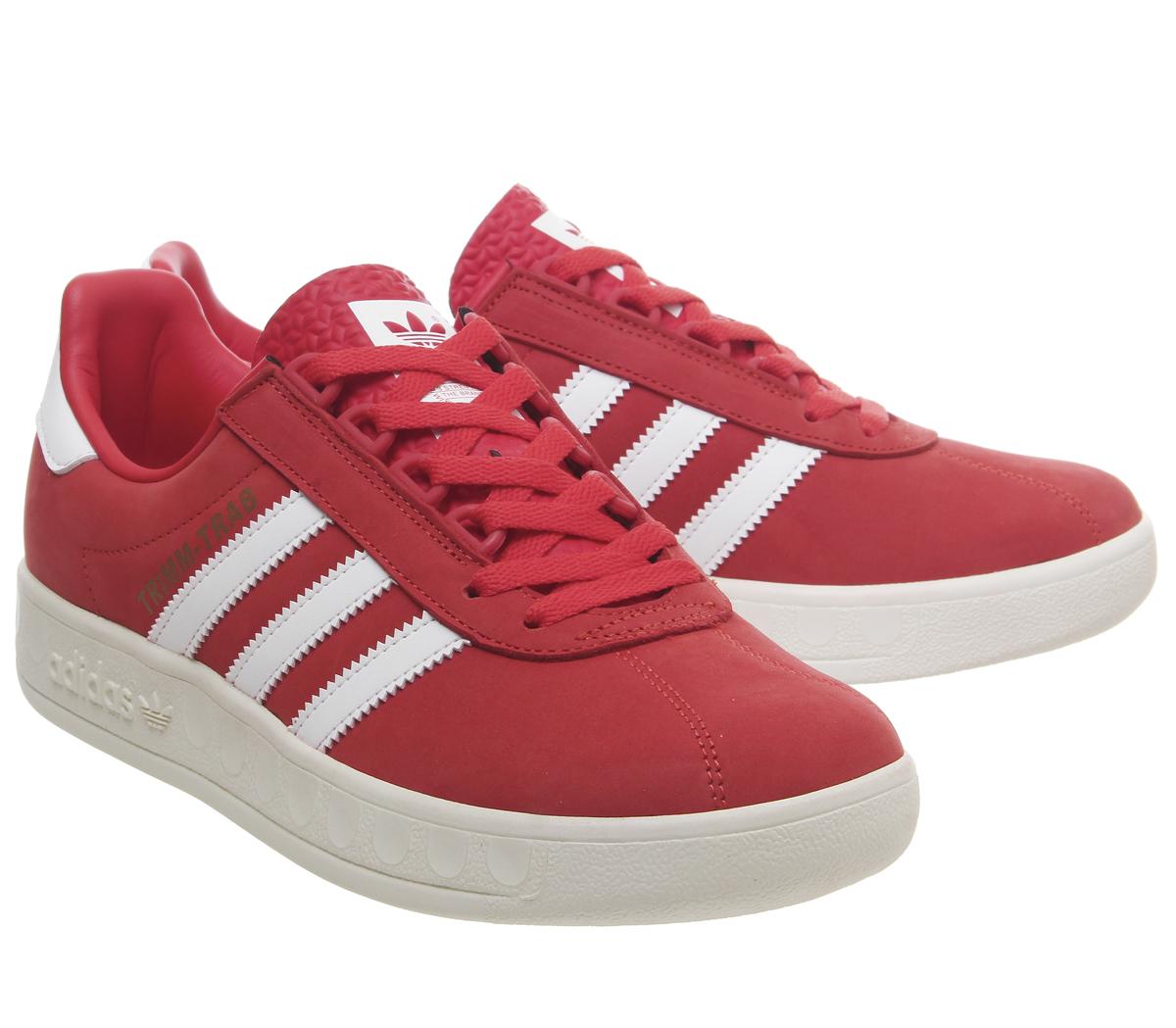 adidas Trimm Trab Trainers Active Red White Gold - Men's Trainers