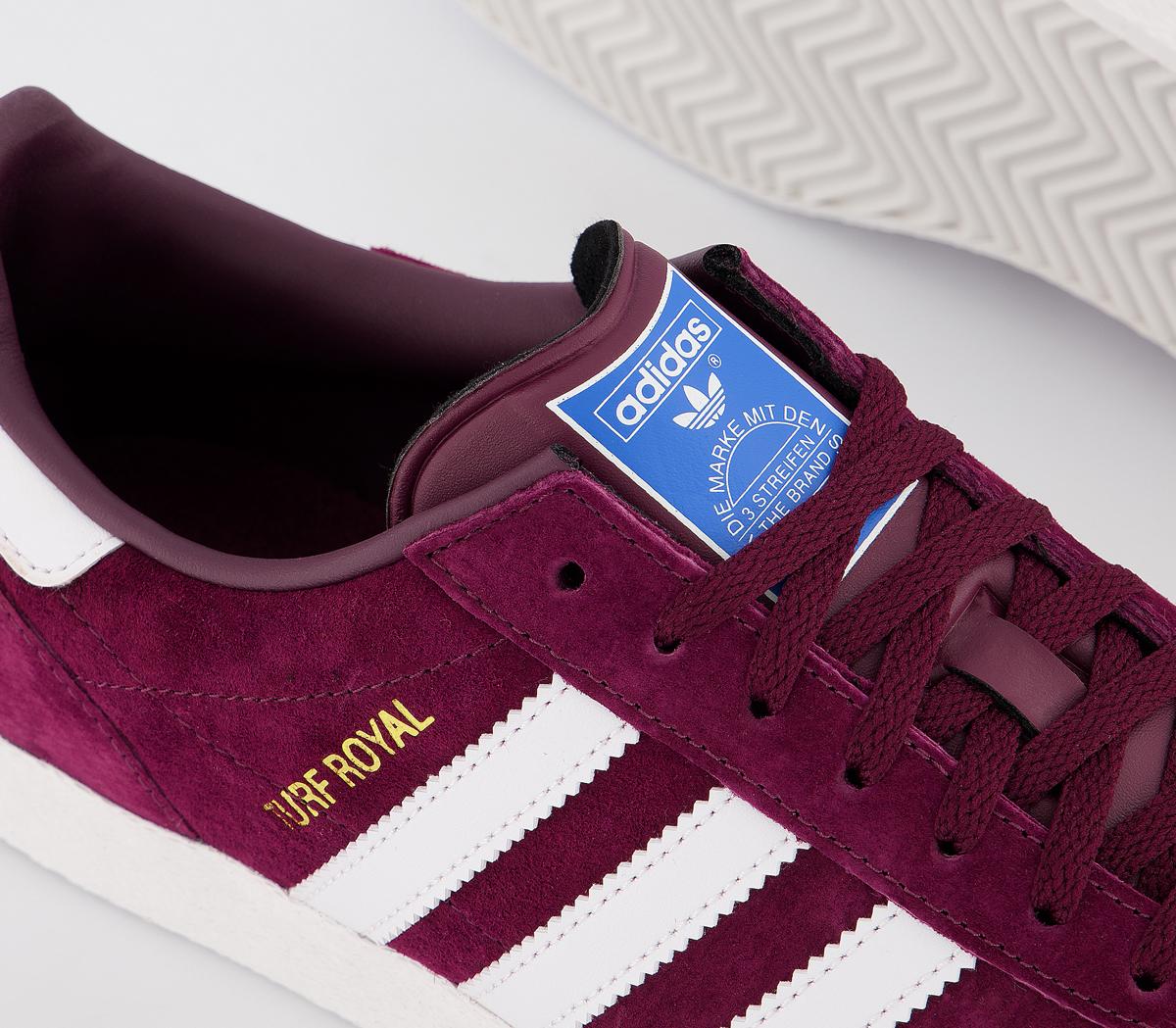 adidas Turf Royal Trainers Maroon White - Women's Trainers