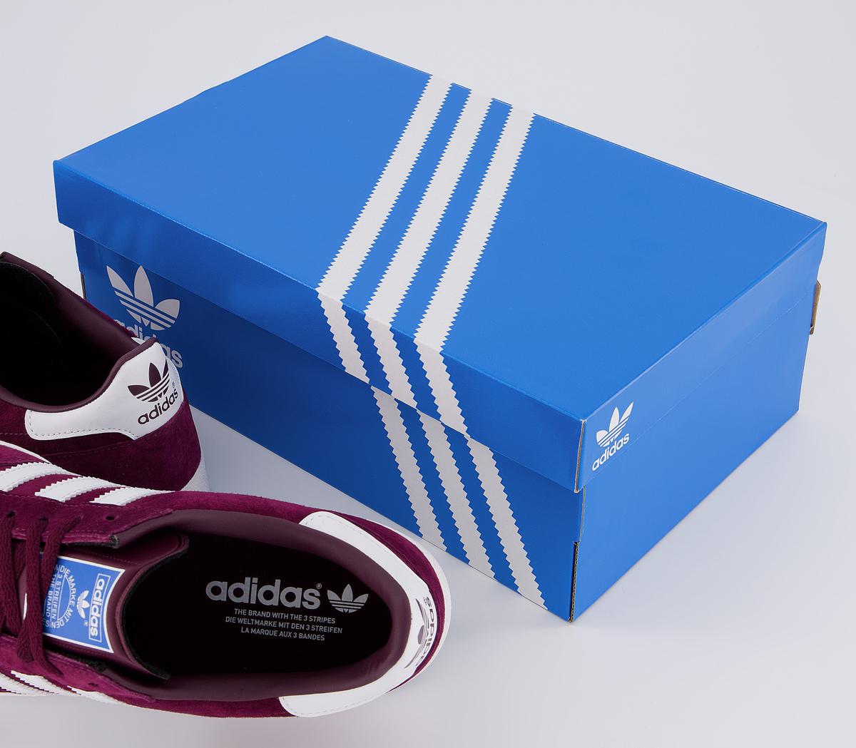 Adidas Turf Royal Trainers Maroon White Sneaker Herren Adidas Turf Royal Trainers Maroon White Sneaker Herren