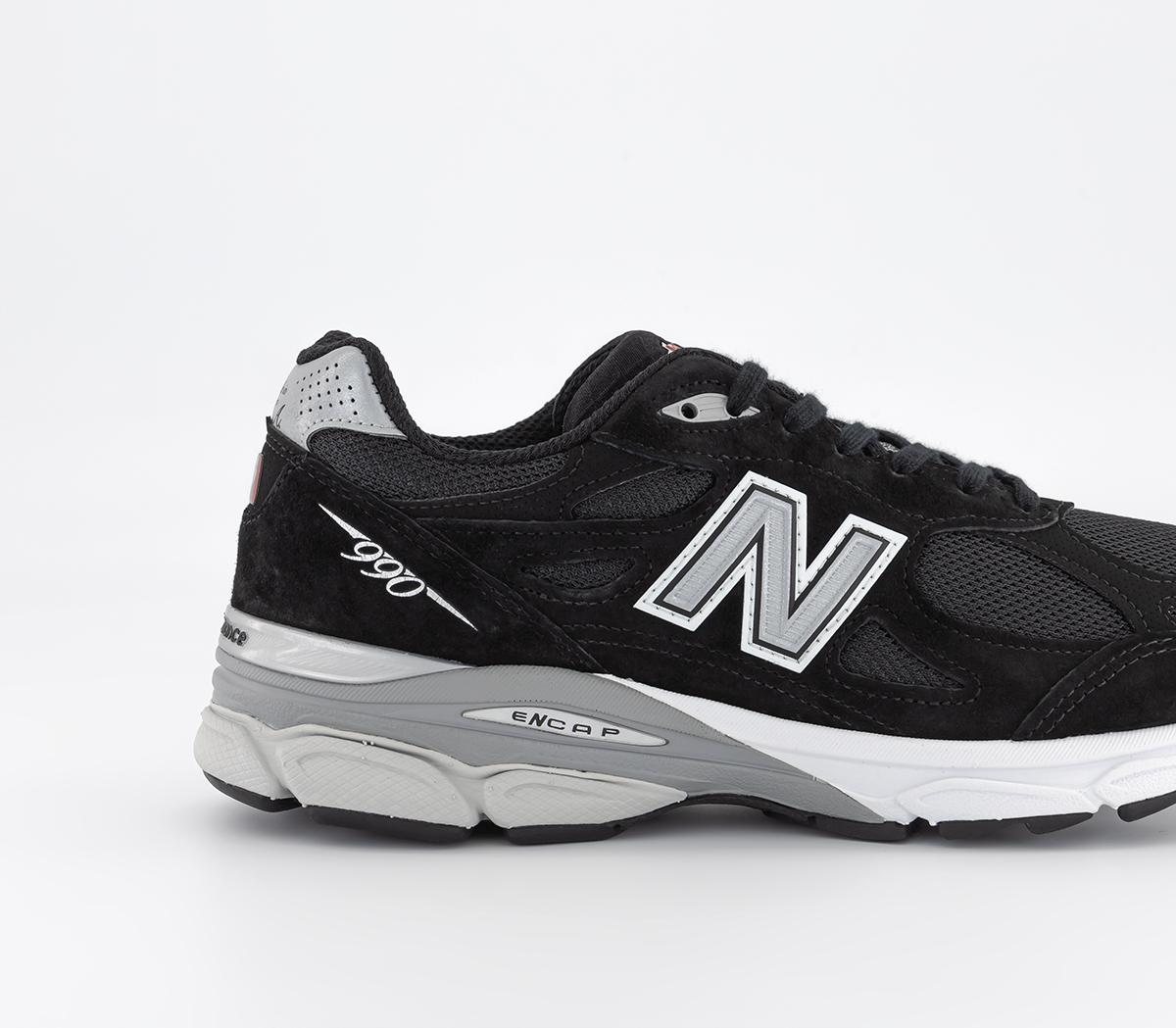 New Balance M990 Trainers Black Grey - Men's Trainers